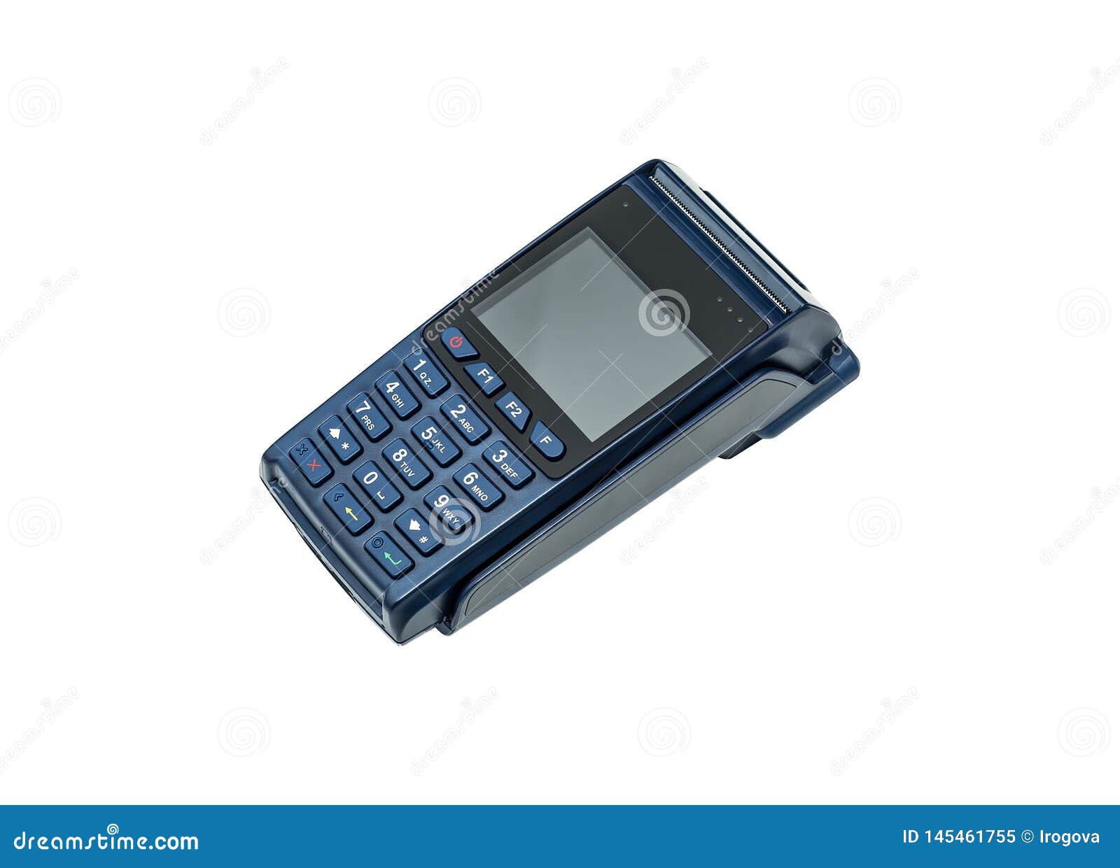Modern Blue Payment Terminal, with a Blank Screen Stock Image - Image ...
