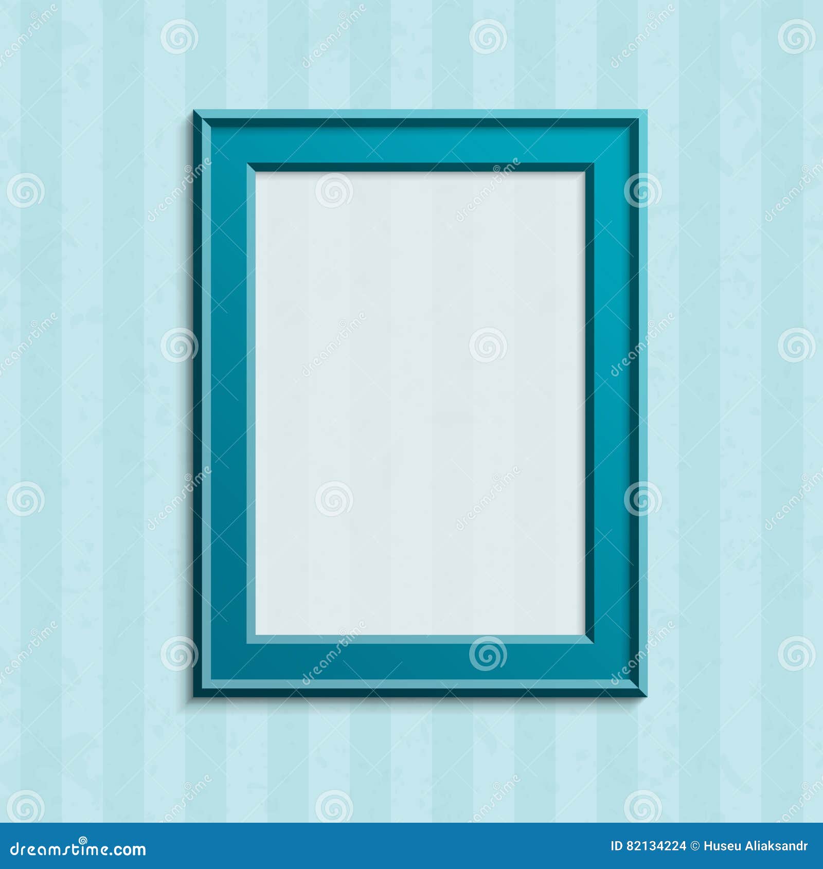 Modern blue photo frame. stock vector. Illustration of blue - 82134224