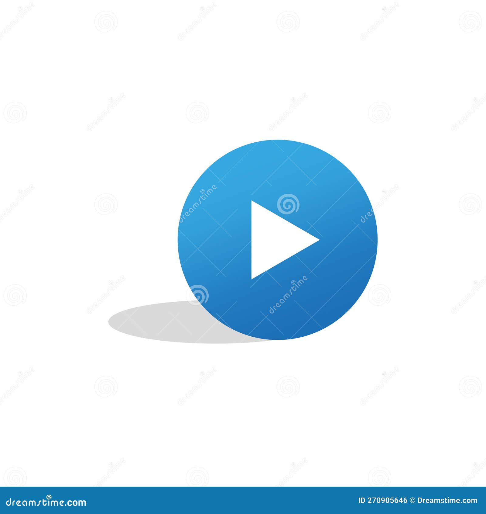 Modern Blue Play Button. Vector Illustration Stock Vector ...