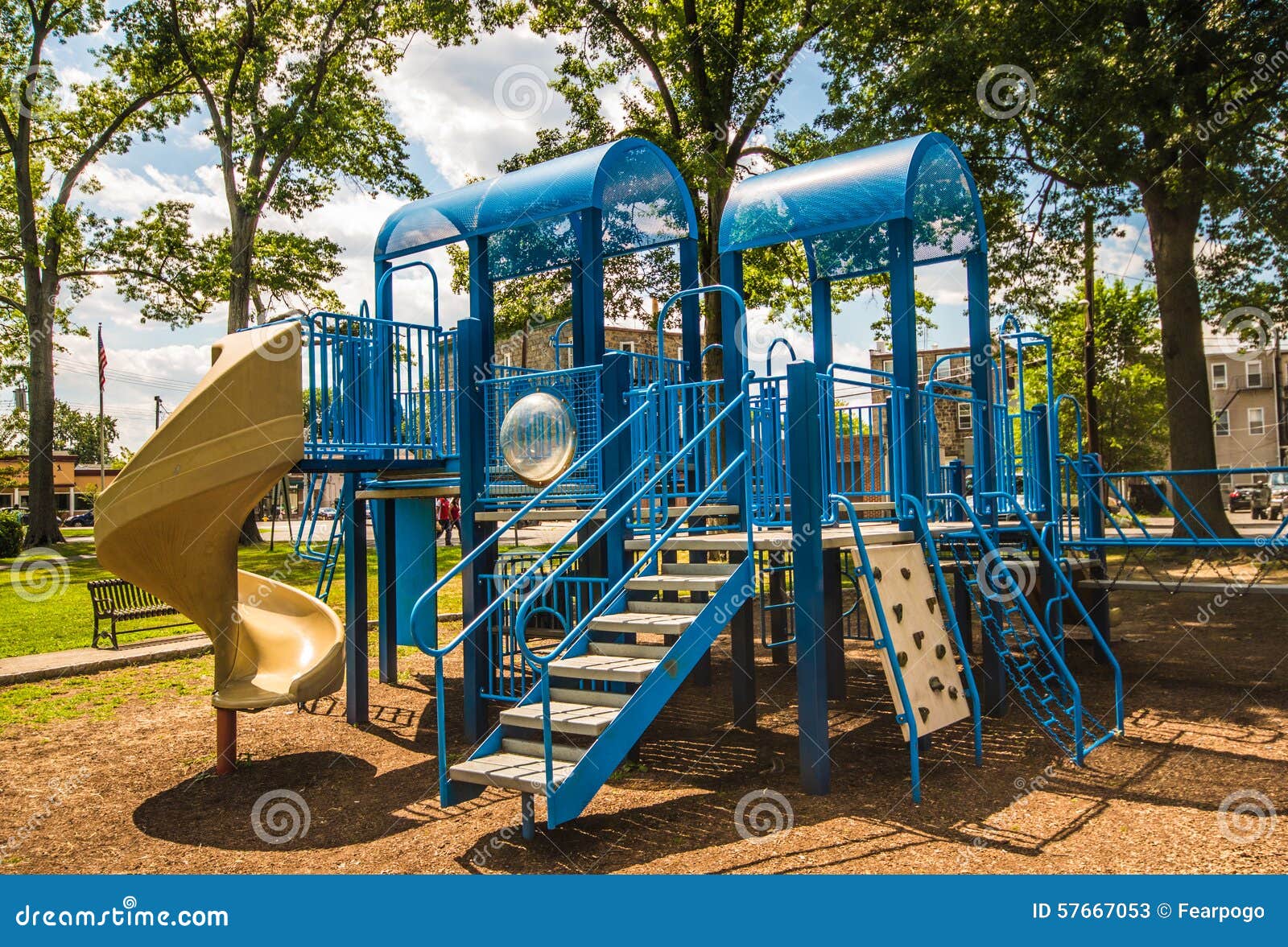 Modern Blue Playground stock image. Image of element - 57667053