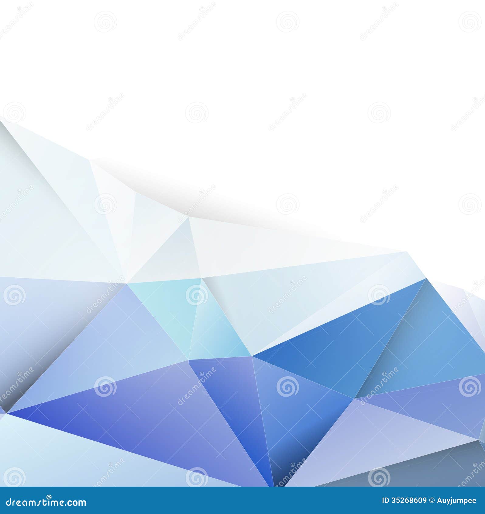 Blue Polygon Vector Brochure Leaflet Flyer Template Design, Book Cover ...