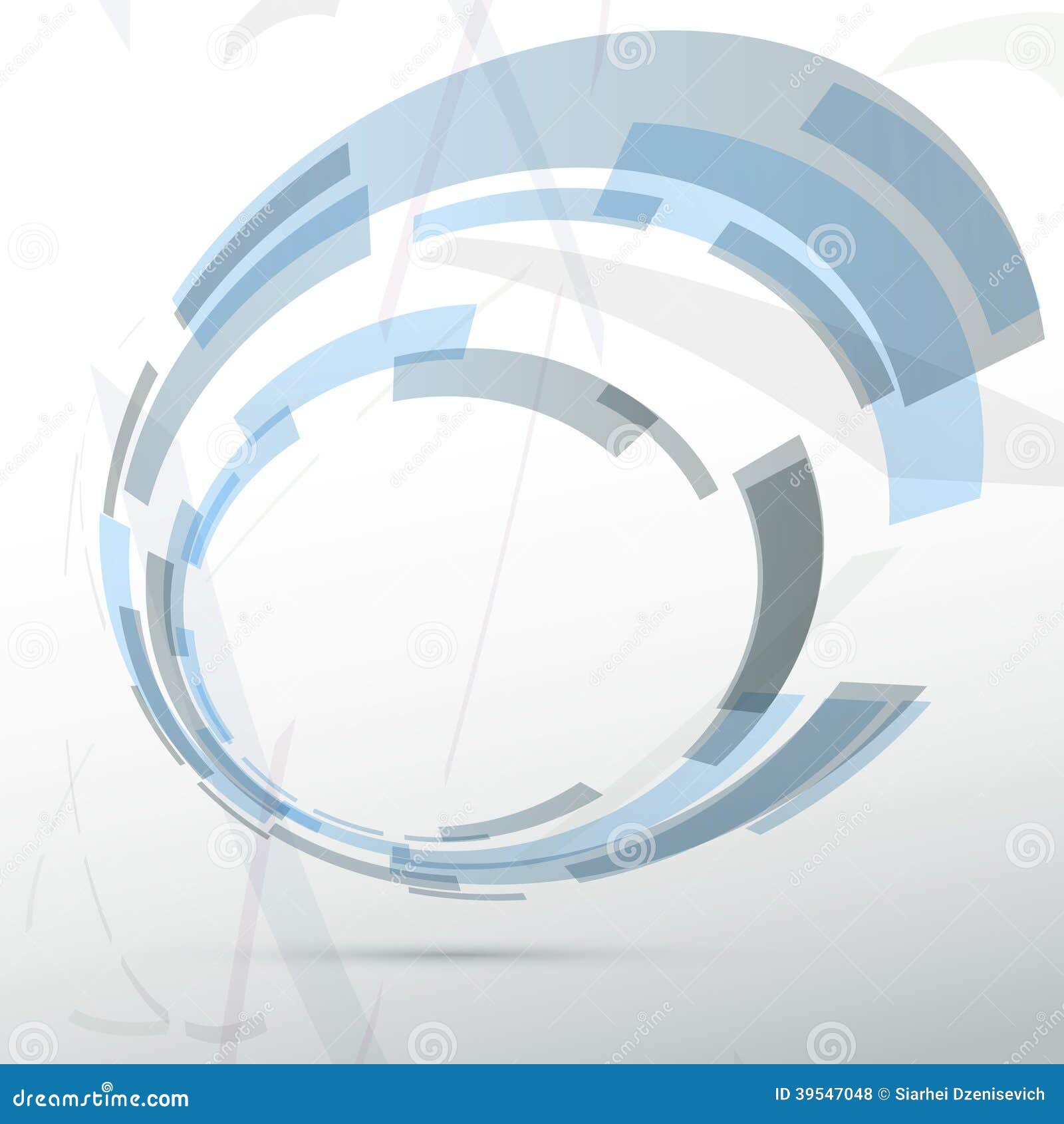 Modern Blue Round Abstract Design Element Stock Vector - Illustration ...