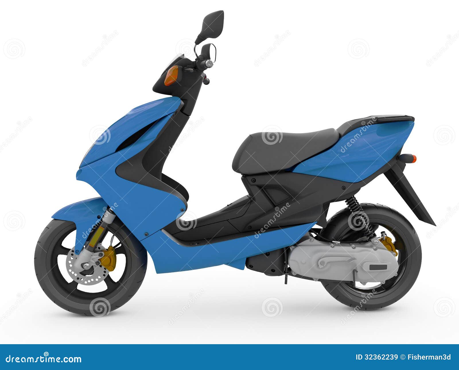 Modern Blue Scooter Royalty Free Stock Images - Image: 32362239