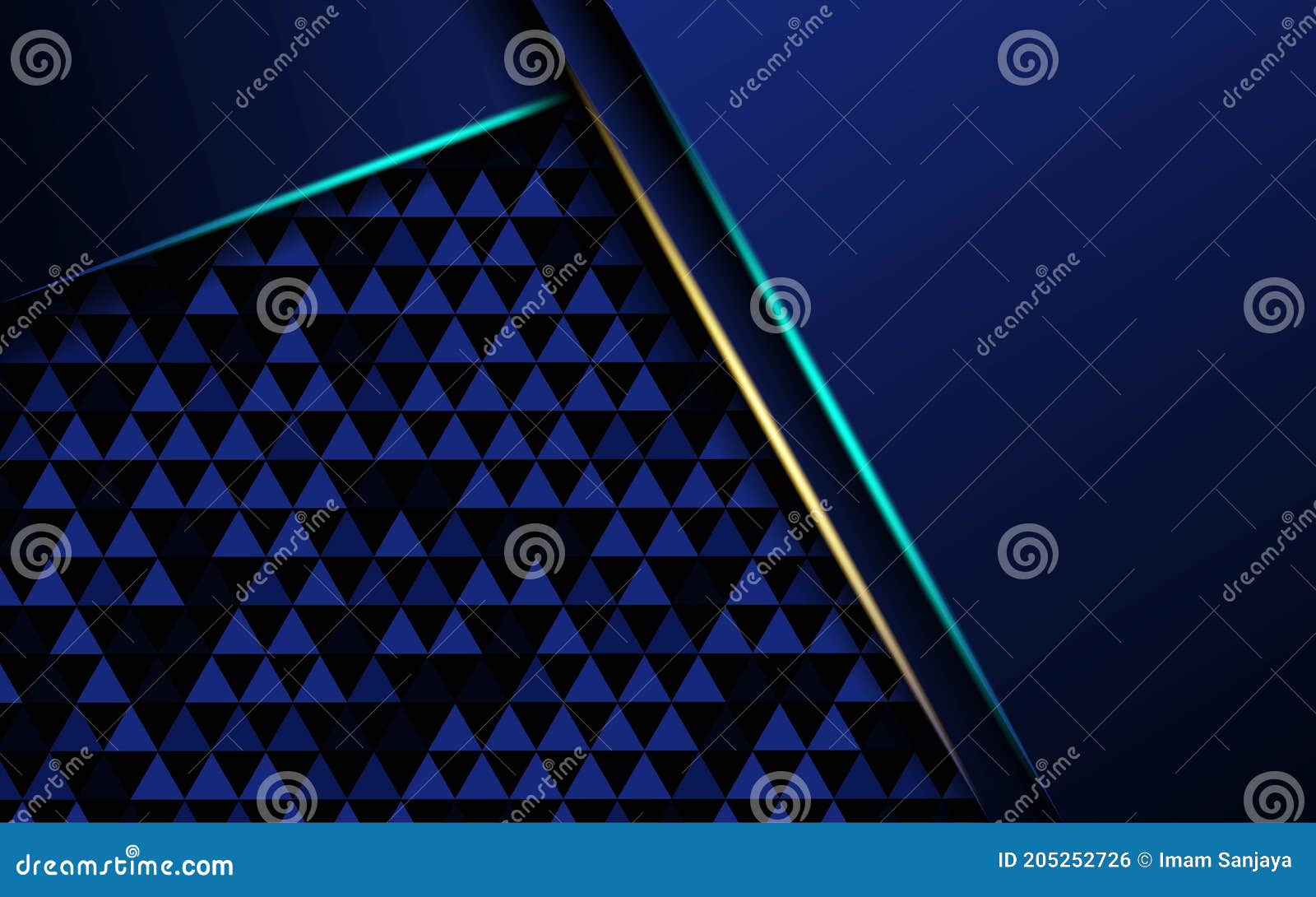 Modern Blue Shape Future Vector Background Banner with Blue Light Lines ...