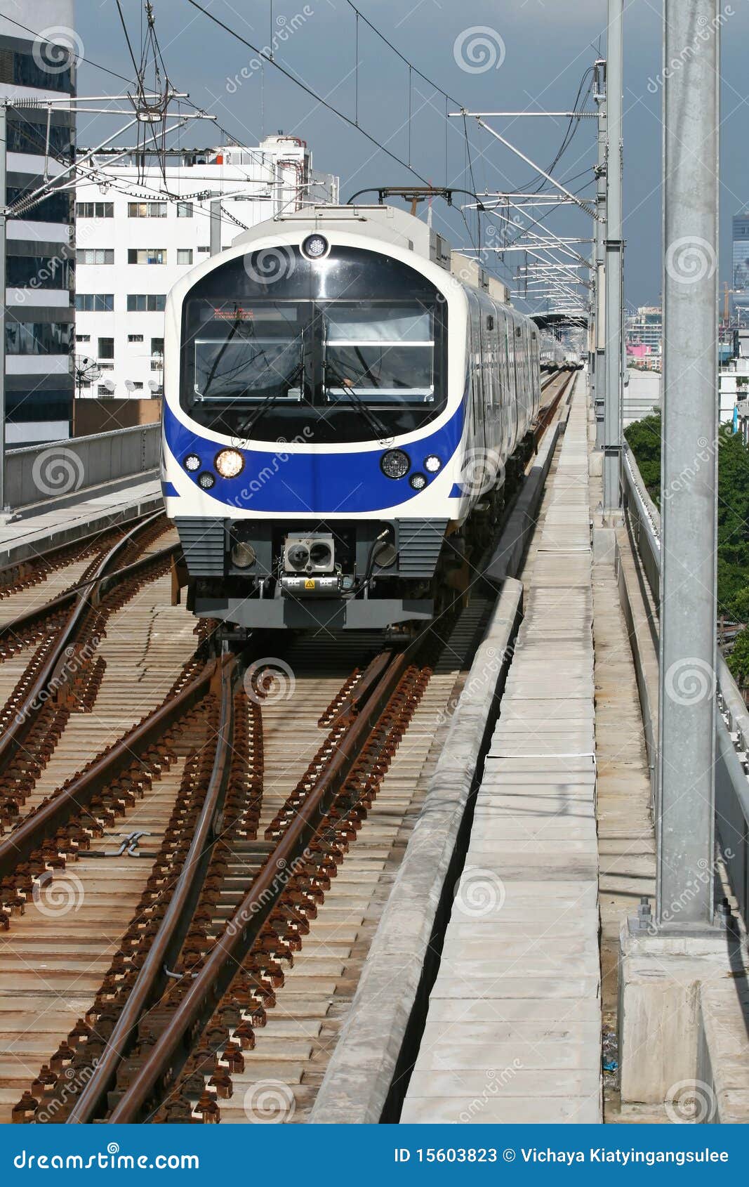 Modern Blue Sky Train stock image. Image of rail, business - 15603823