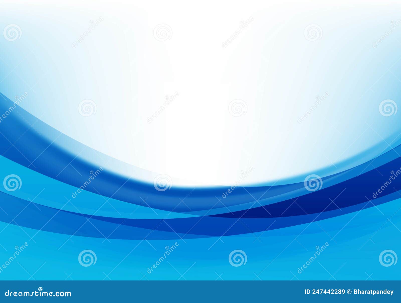 Modern Blue Smooth Flowing Background Wave Design Stock Illustration ...