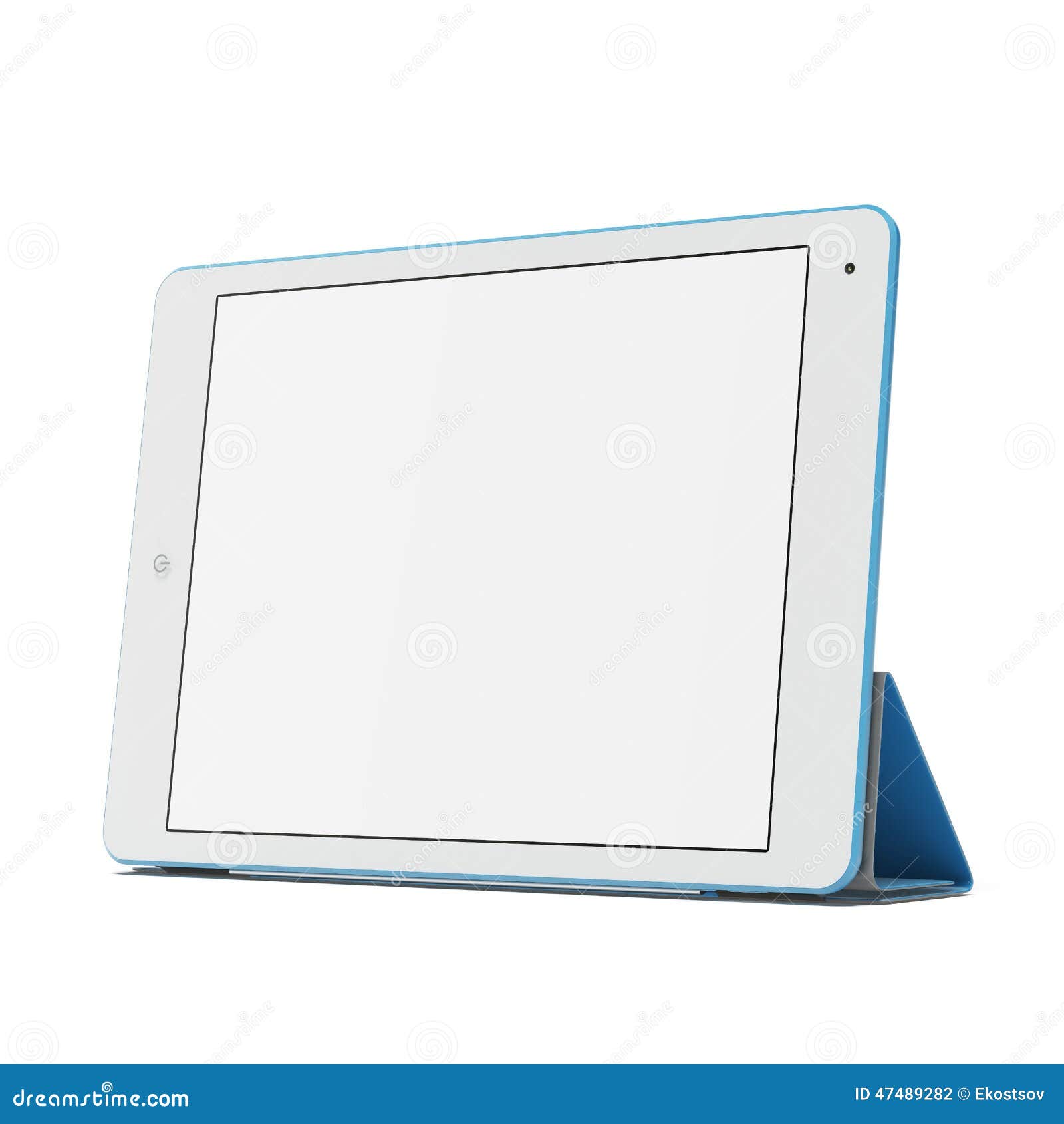 Modern blue tablet pc stock illustration. Illustration of isolated ...