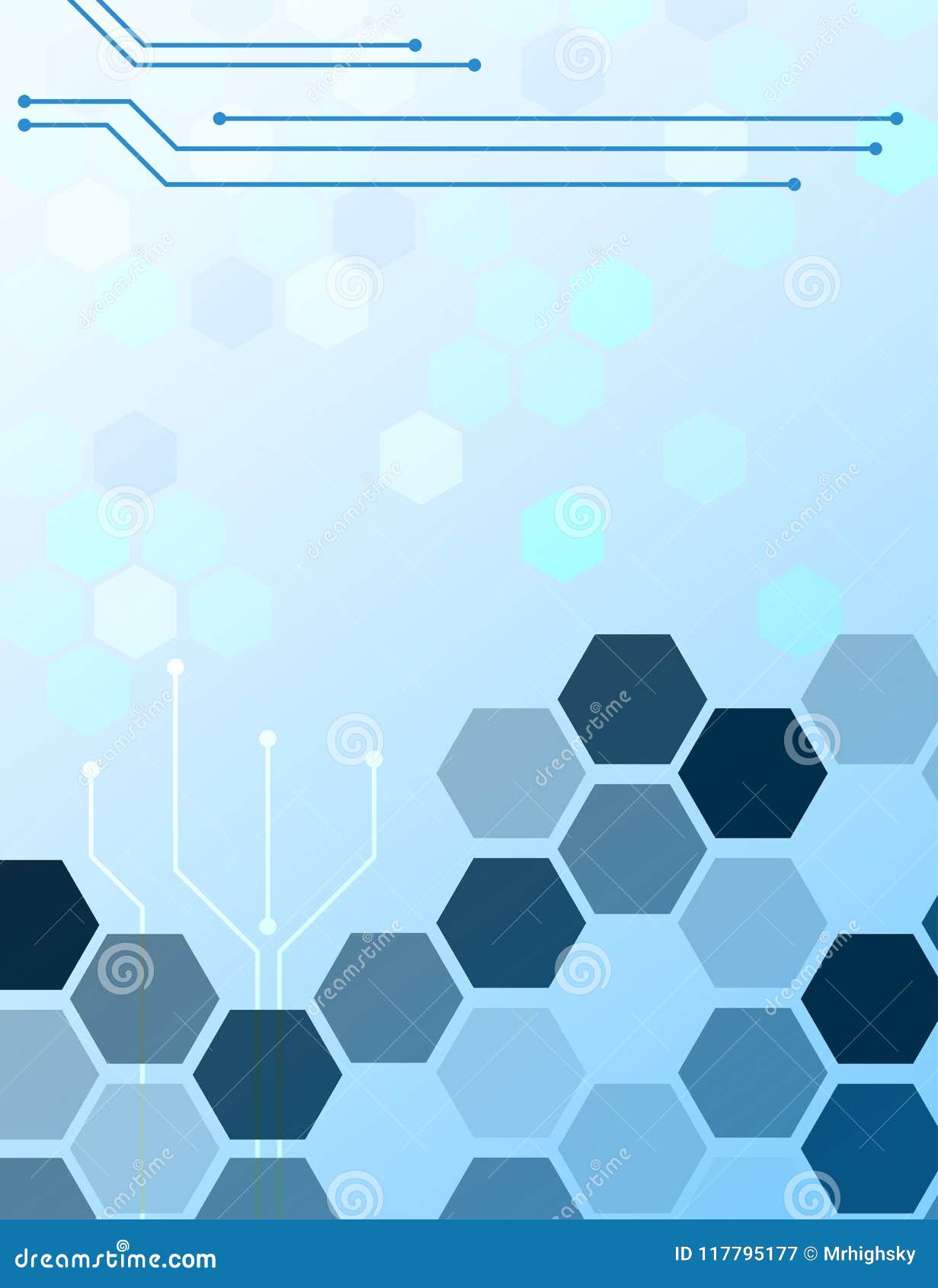 Modern Tech Background with Hexagon Shapes Stock Vector - Illustration ...