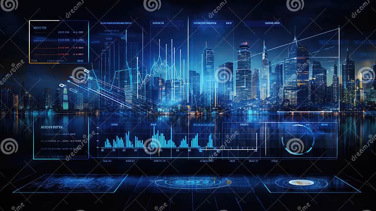 Modern Blue Tech Background Stock Illustration - Illustration of coding ...
