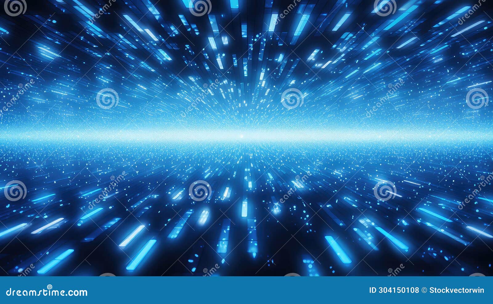 Modern Blue Tech Background Stock Illustration - Illustration of ...