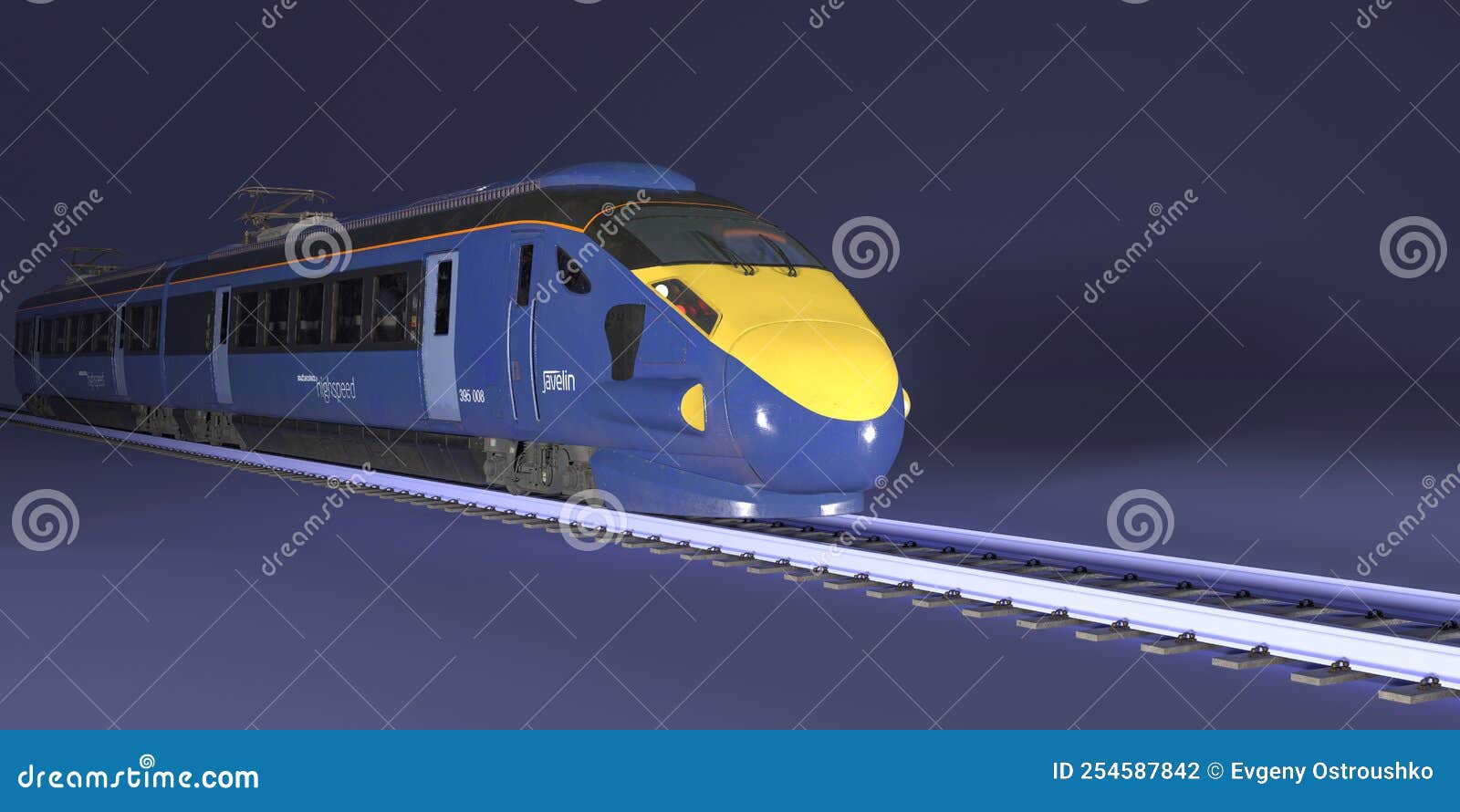 Blue Train With Two Carts Vector Illustration | CartoonDealer.com #81886414
