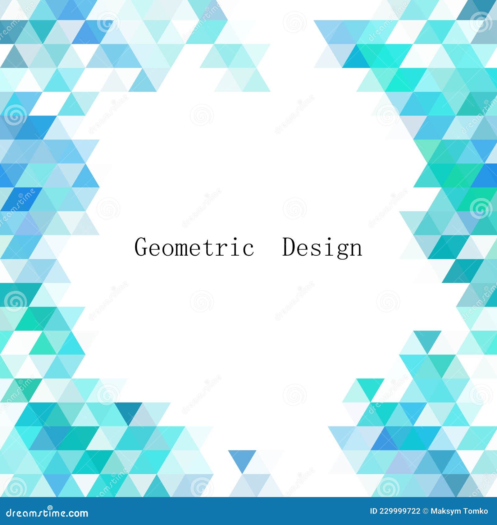 Modern Blue Triangle Geometric Design. Eps 10 Stock Vector ...