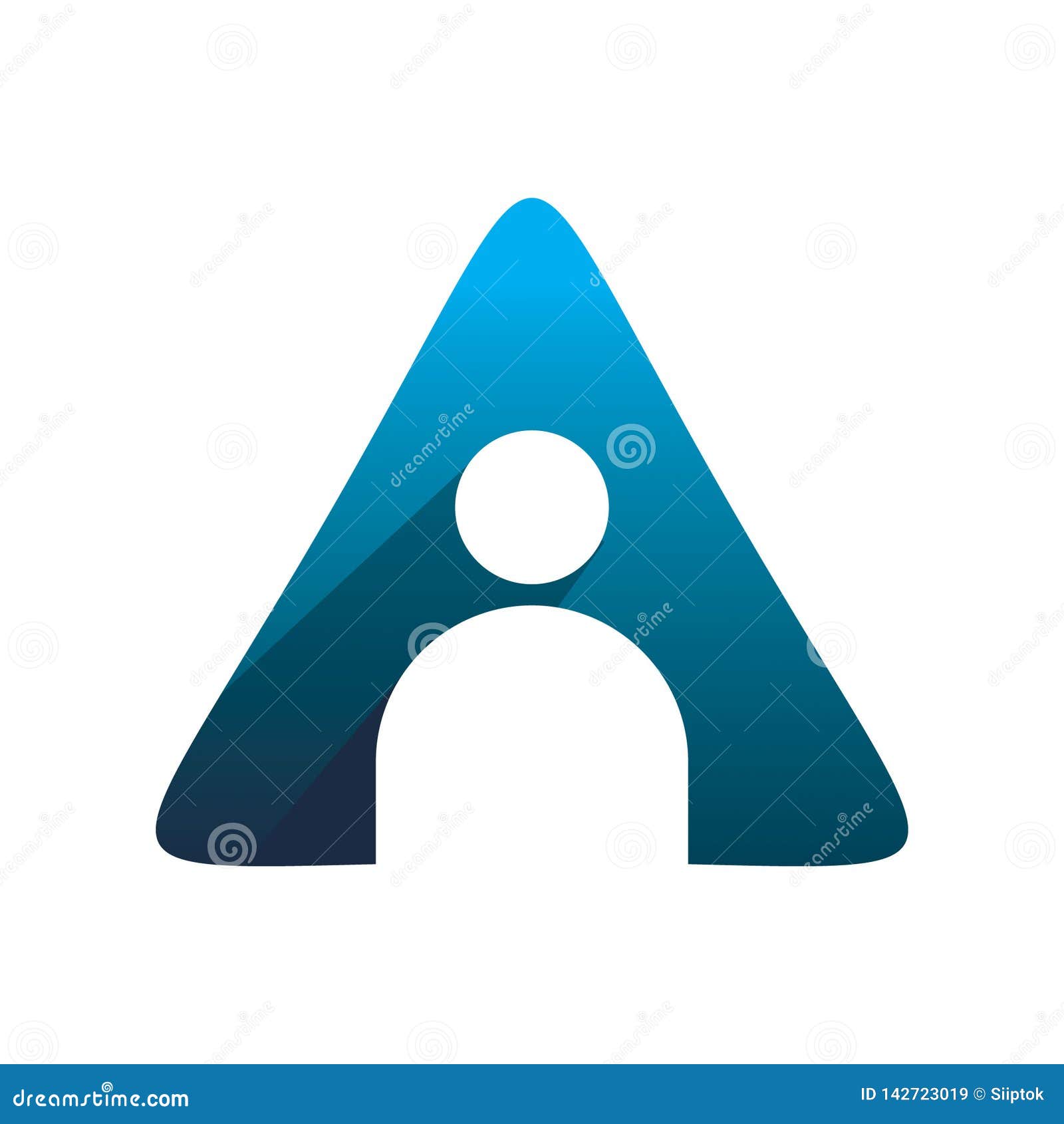 Modern Blue Triangle People Profile Logo Design Stock Illustration ...