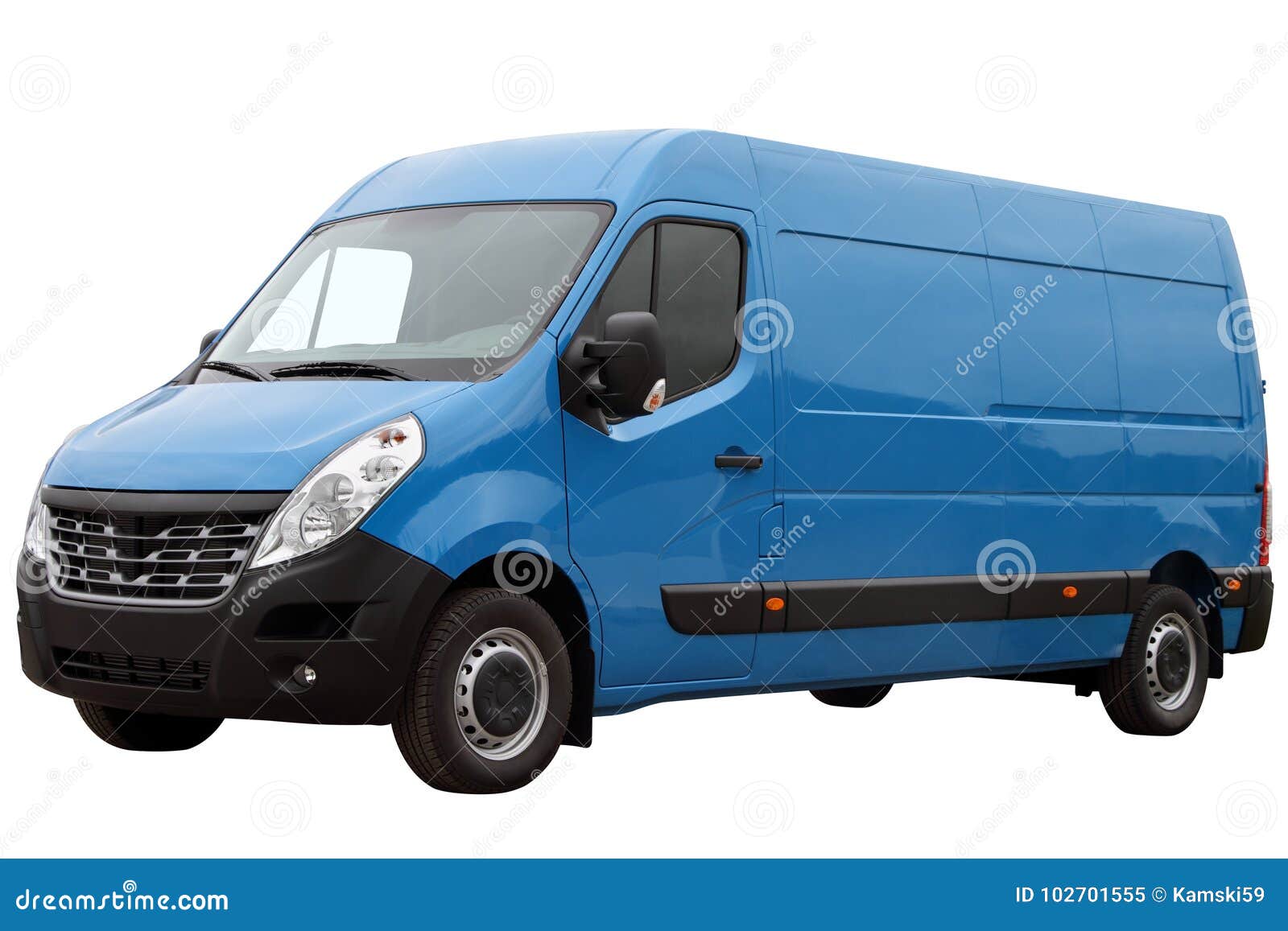 Modern blue van. stock image. Image of truck, object - 102701555
