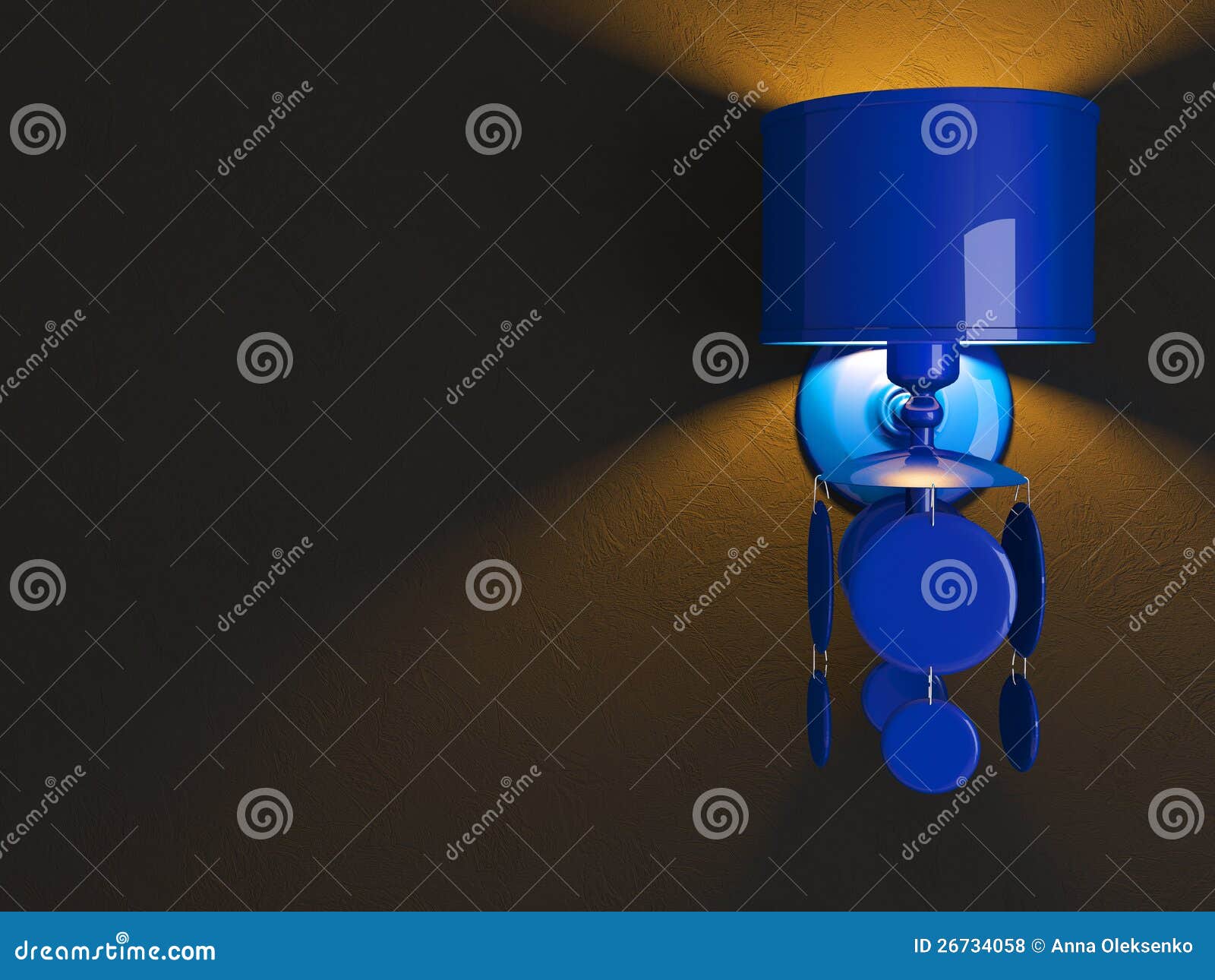 Wall Lamp With Lampshade, Vector Mockup. Modern Interior Night Light ...