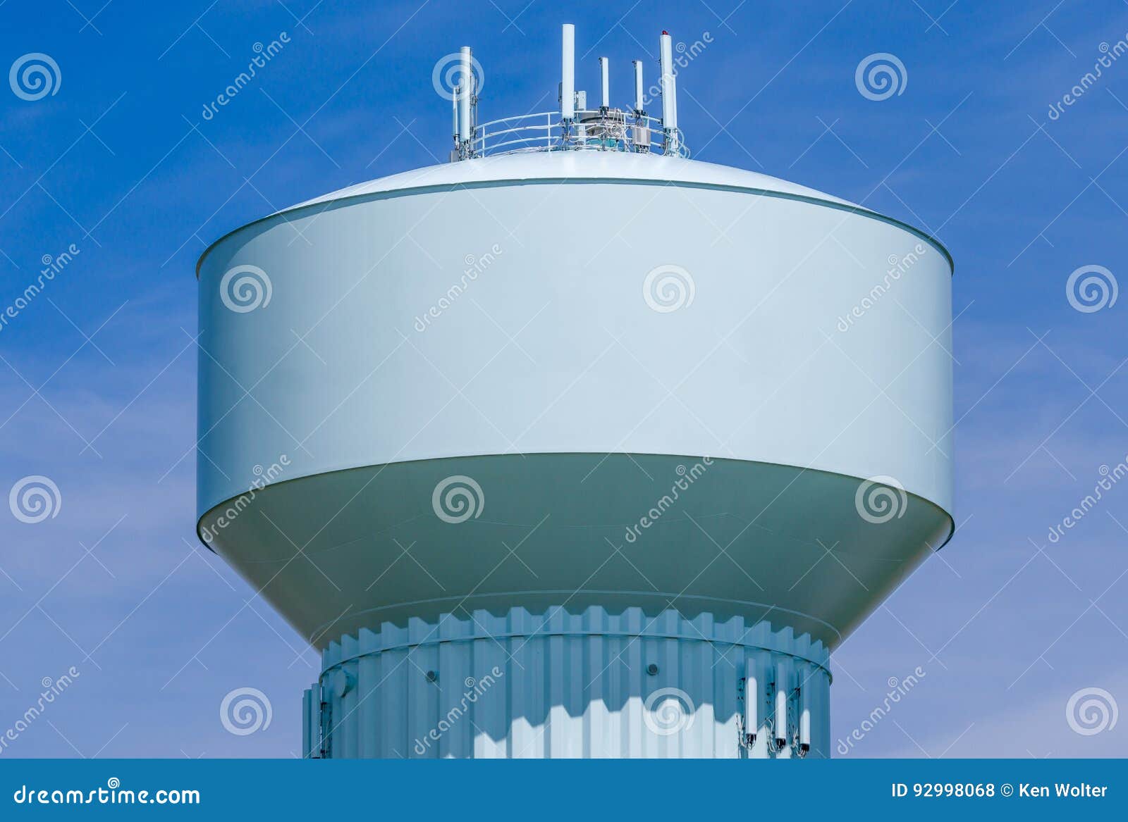 Modern Blue Water Tower stock photo. Image of drink, steel - 92998068