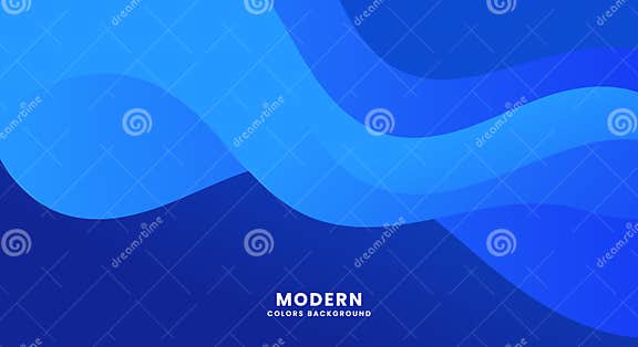 Modern Blue Wavy Banner Background Stock Vector - Illustration of text ...