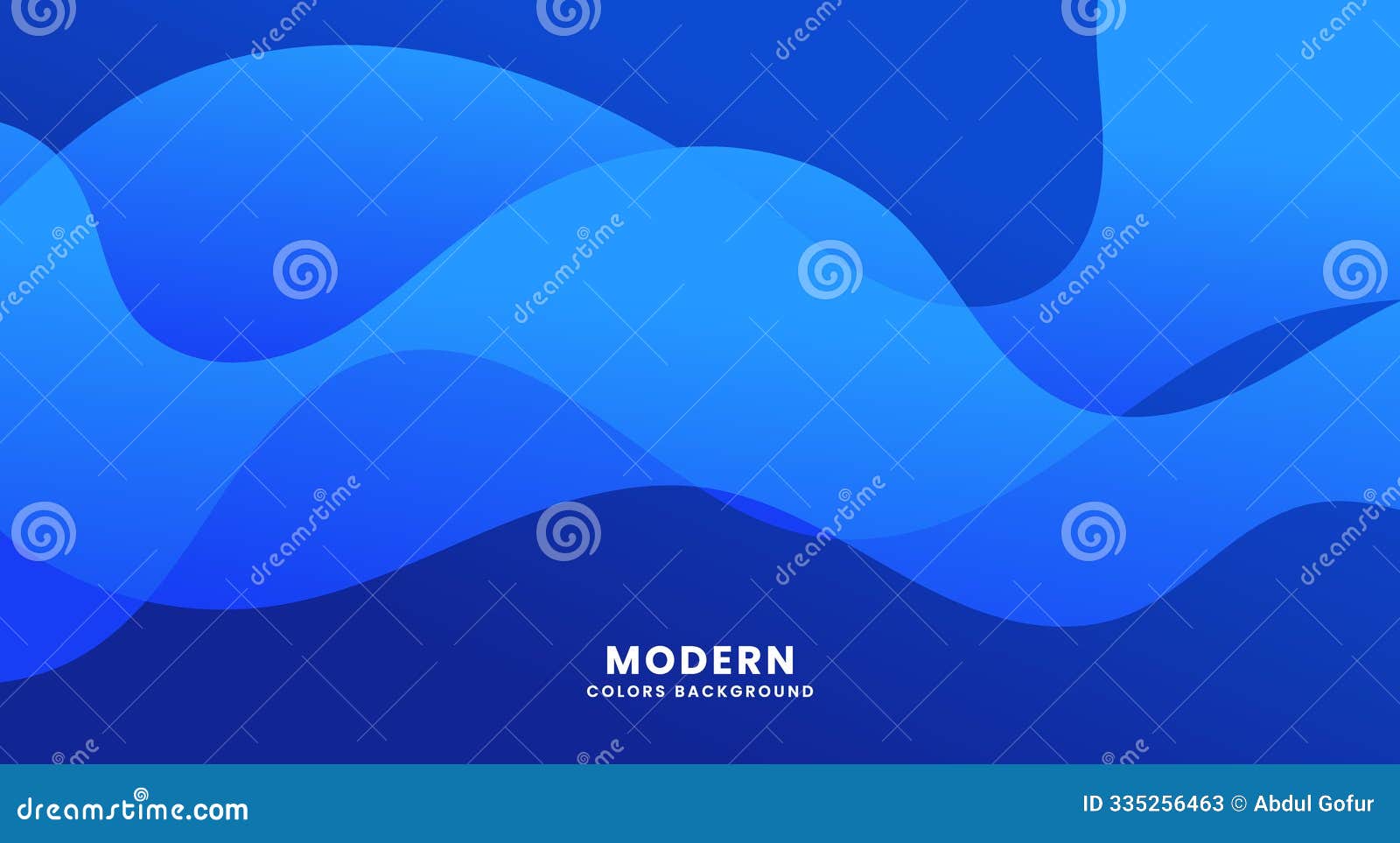 Modern Blue Wavy Banner Design Background Stock Vector - Illustration ...