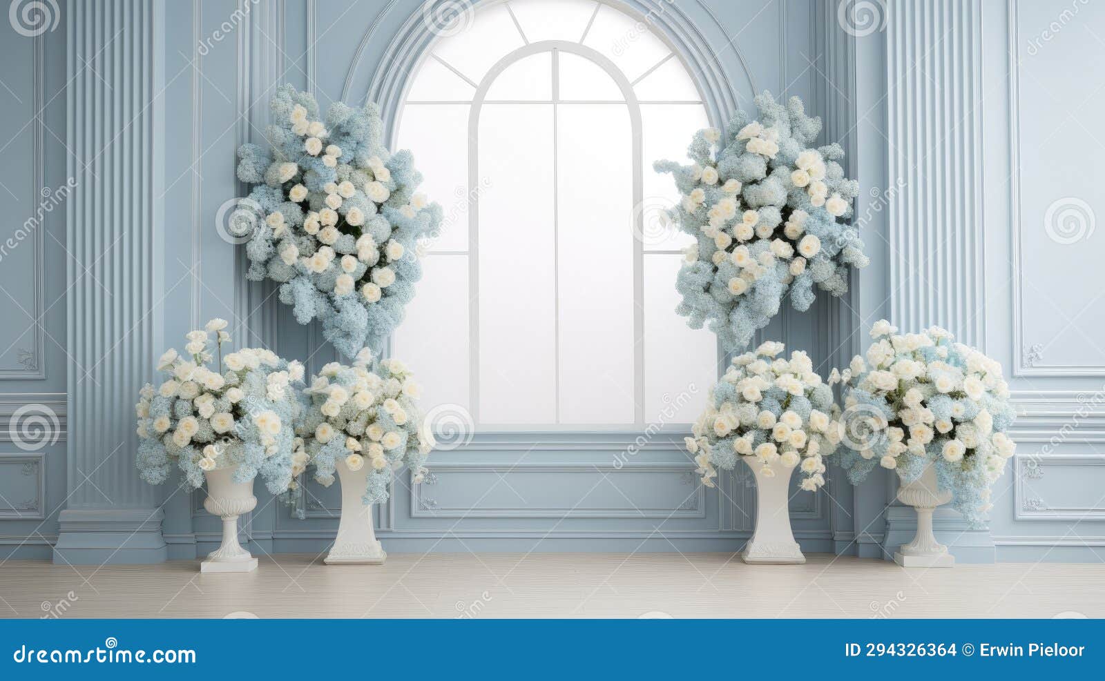 Modern Blue Wedding Background Stock Illustration - Illustration of ...