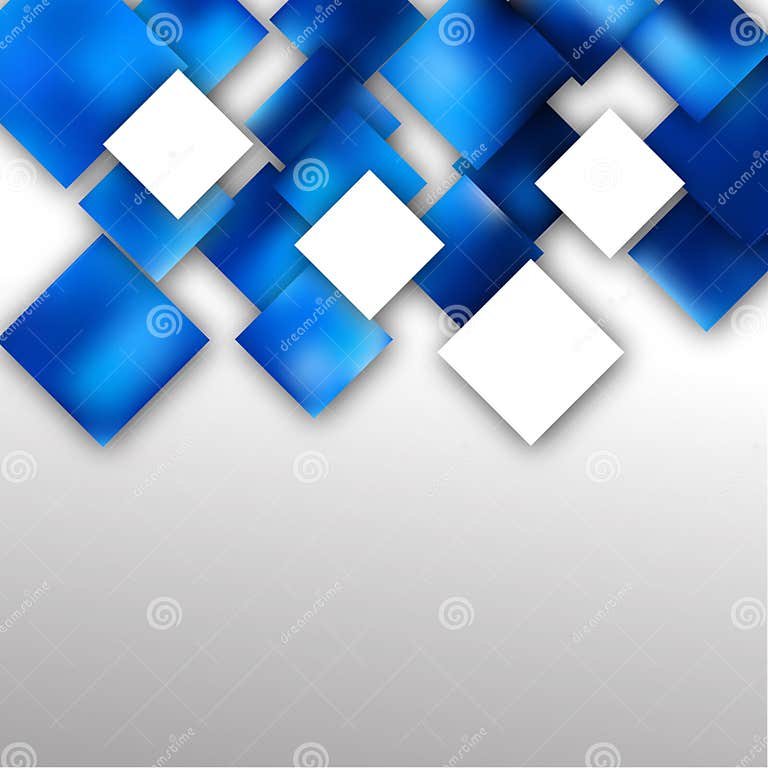 Modern Blue and White Square Background Stock Vector - Illustration of ...