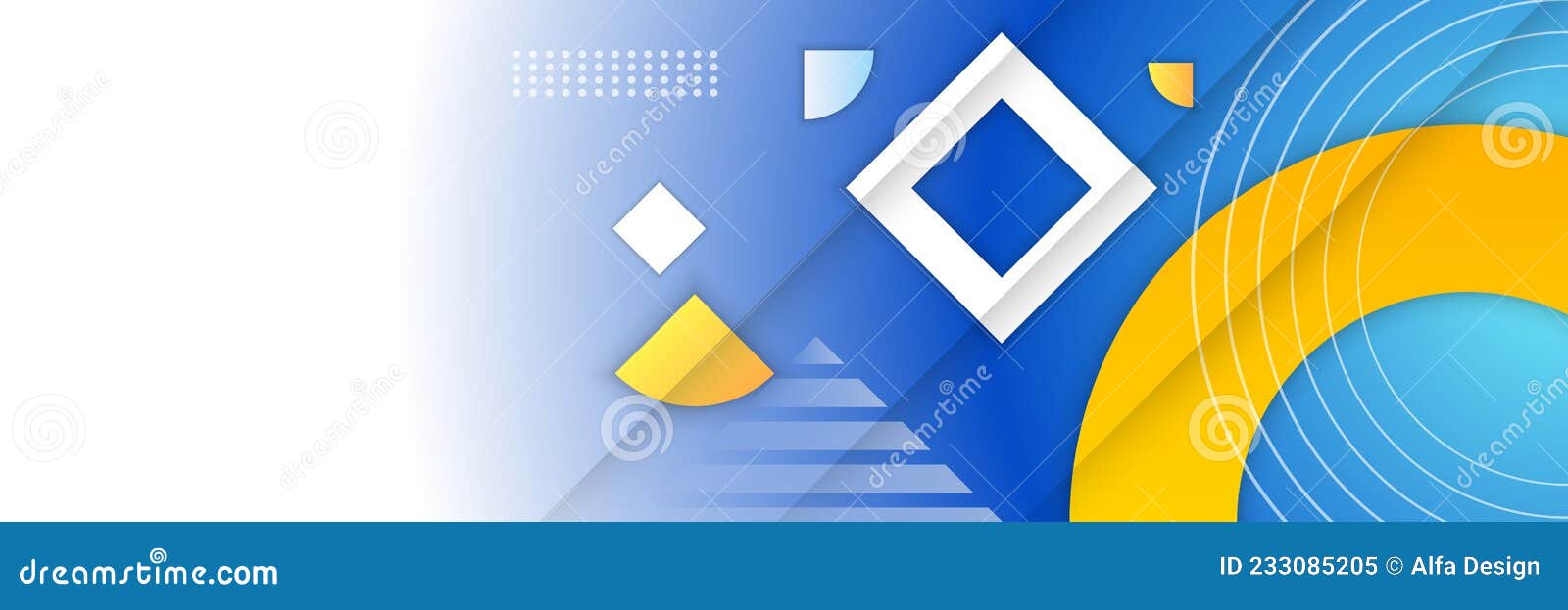 Modern Blue Yellow Geometric Banner Background. Abstract Background ...