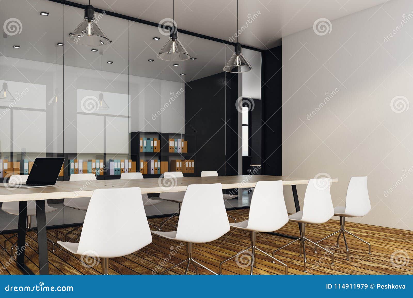 Modern Boarding Room with Copyspace Stock Illustration - Illustration ...