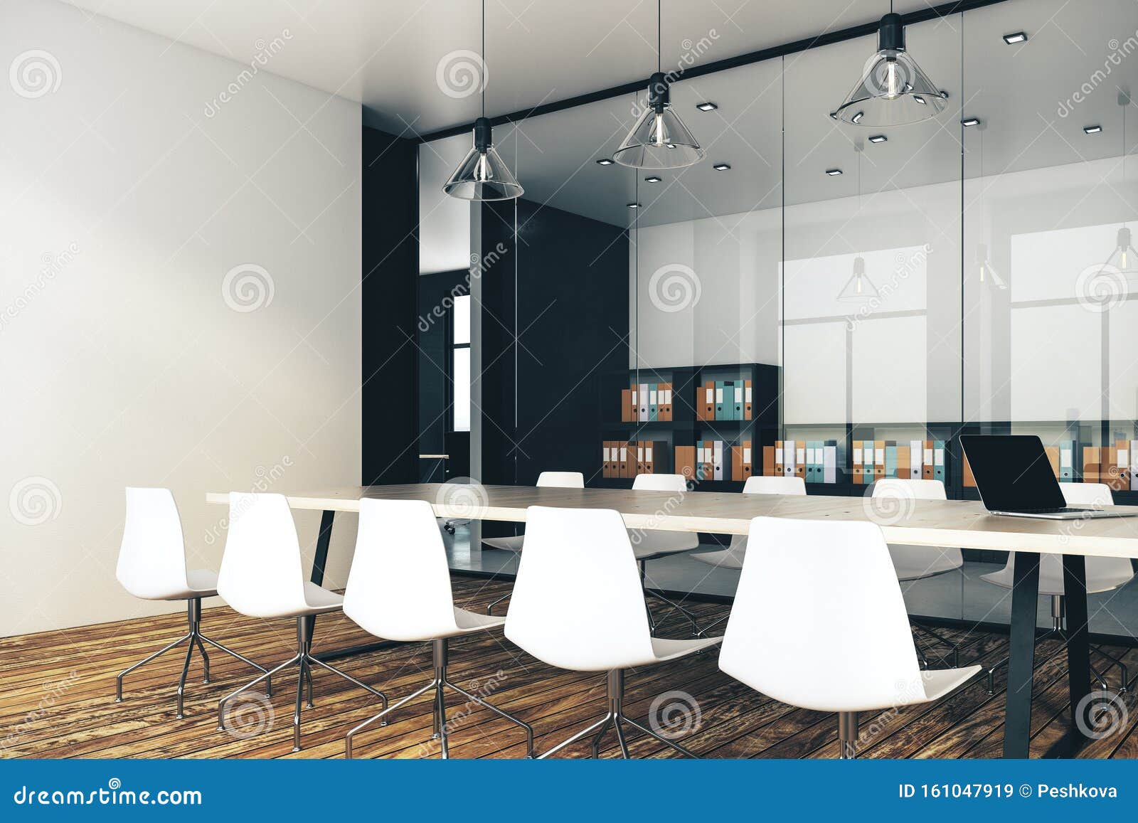 Modern Boarding Room with Copyspace Stock Illustration - Illustration ...