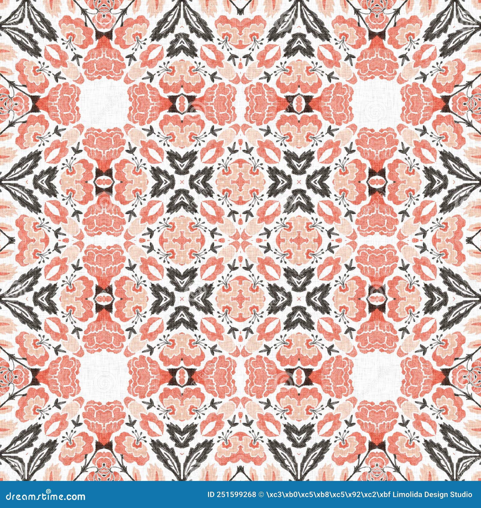 Modern Boho Geometric Floral Quilt Style Seamless Pattern. Shabby Chic ...
