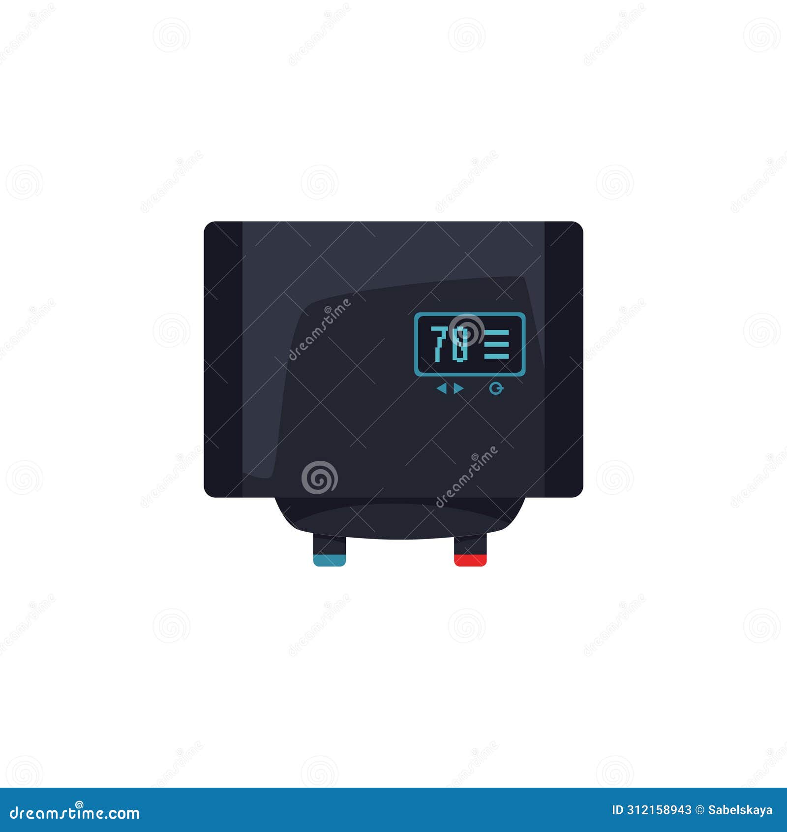 Modern Boiler, Electronic Water Heater, Vector Smart System with ...