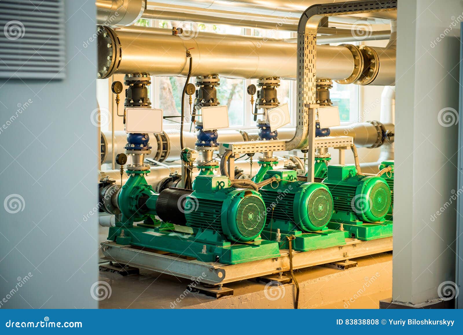 Modern Boiler Room Equipment- High Power Burner Stock Photo - Image of ...