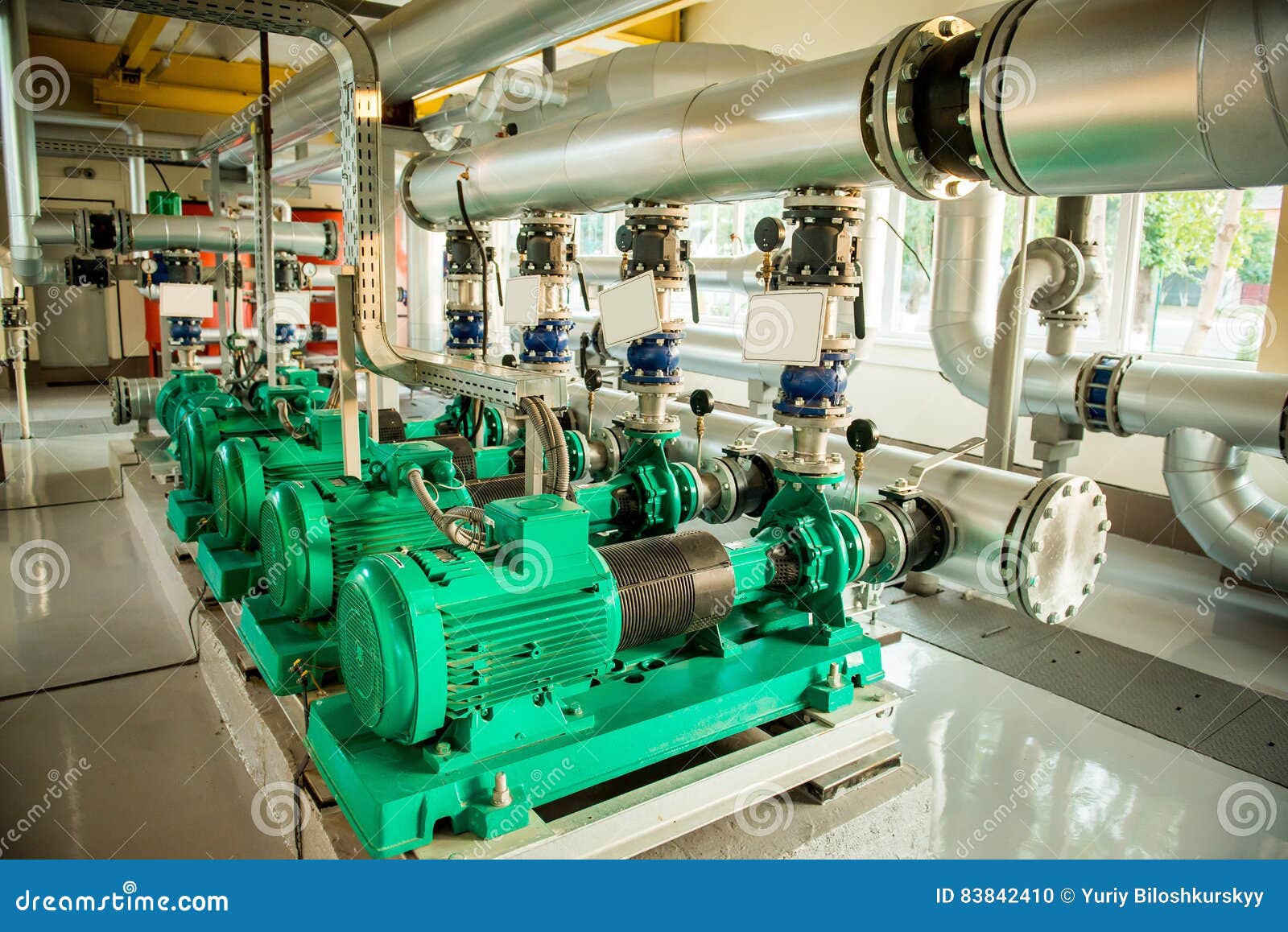 Modern Boiler Room Equipment- High Power Burner Stock Photo - Image of ...