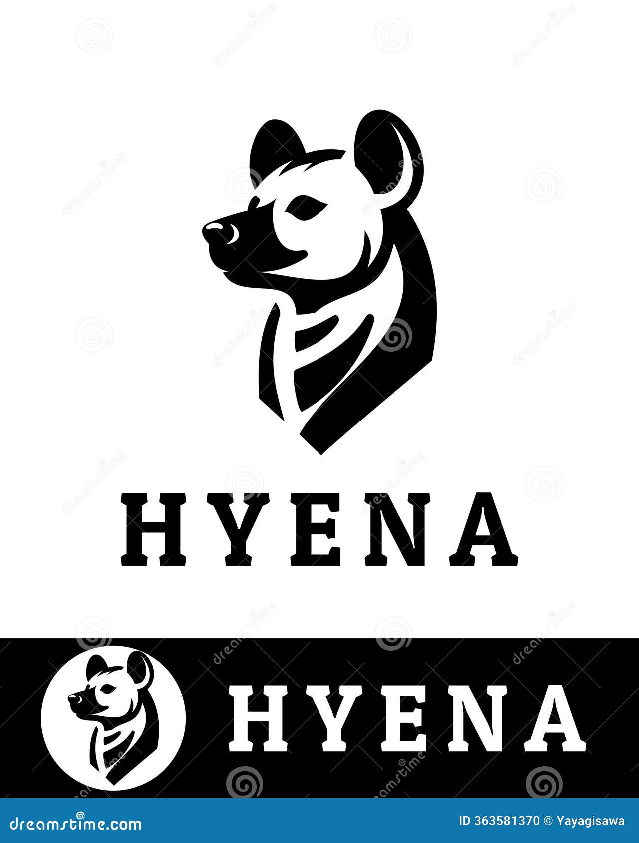 Hyena Logo Cartoon Vector | CartoonDealer.com #260041381