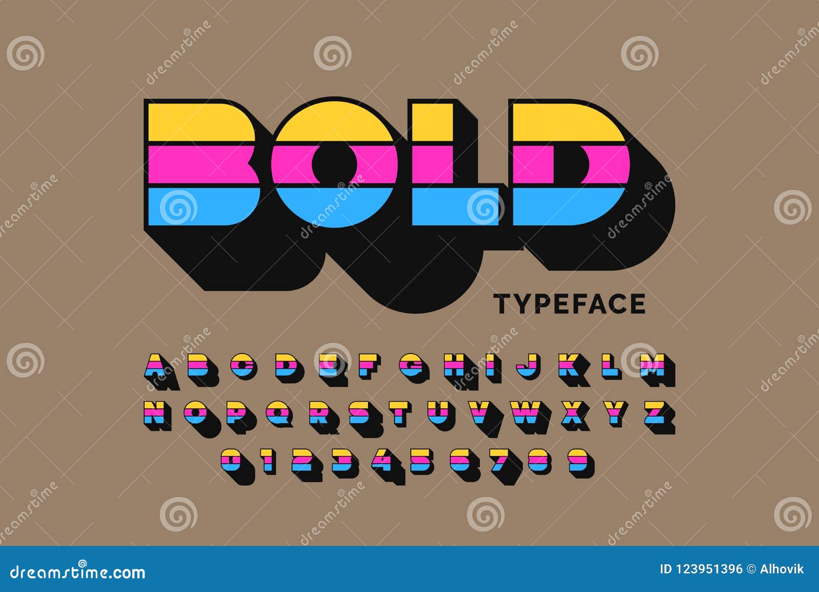 Modern bold design stock vector. Illustration of latin - 123951396