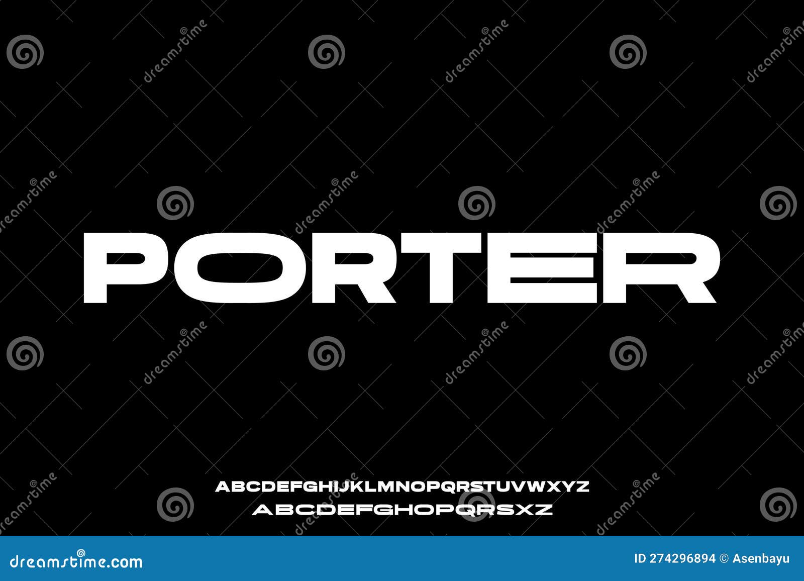 Modern Bold Display Font with Extended Alternate Letters Stock Vector ...