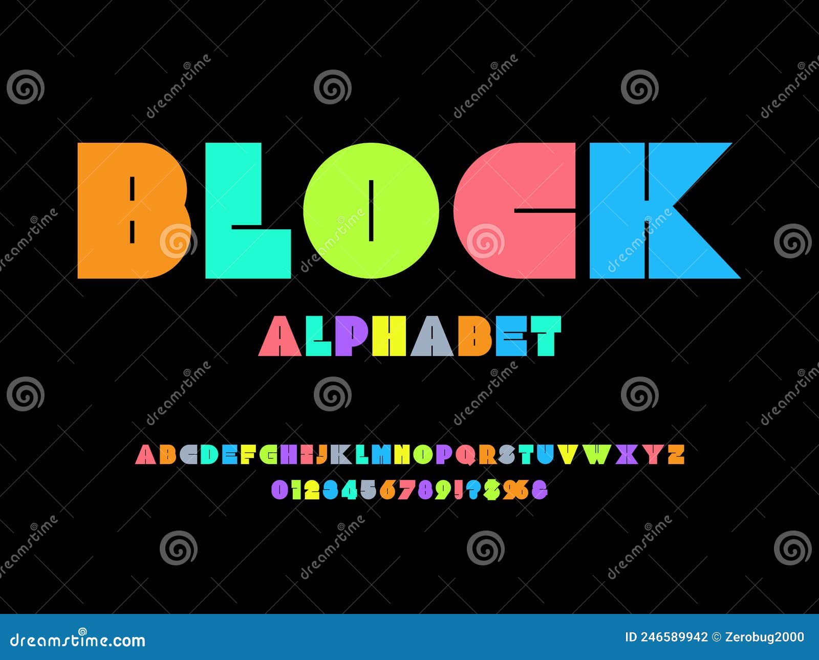 Modern bold font stock vector. Illustration of trendy - 246589942