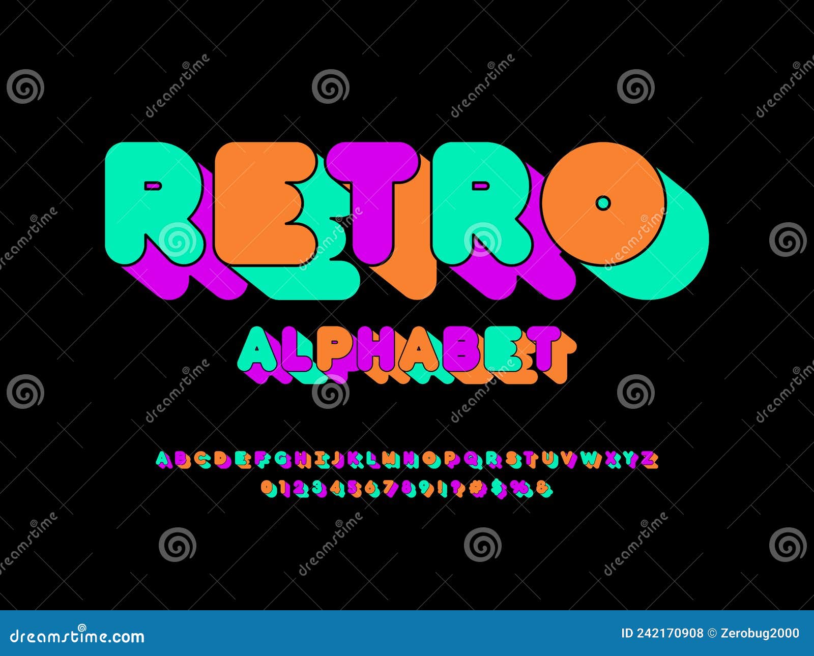 Modern bold font stock vector. Illustration of stylized - 242170908
