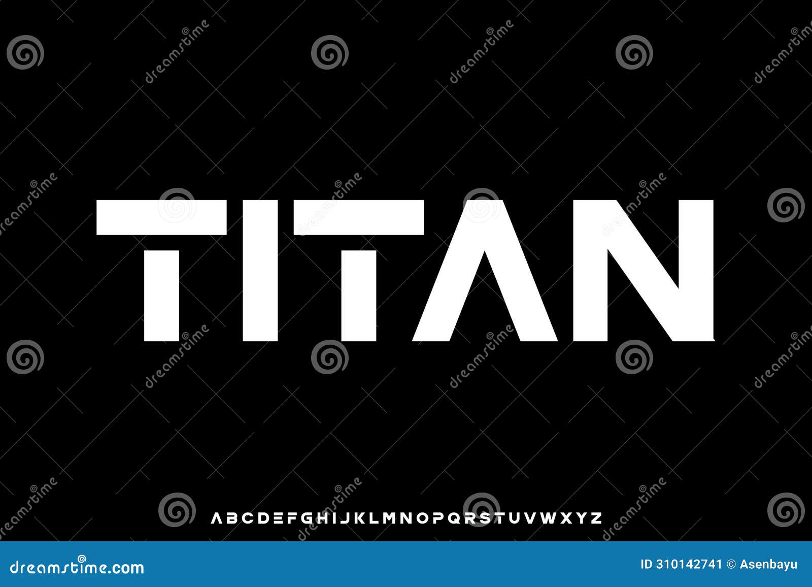 Modern Bold Futuristic Alphabet Display Font Vector Illustration ...