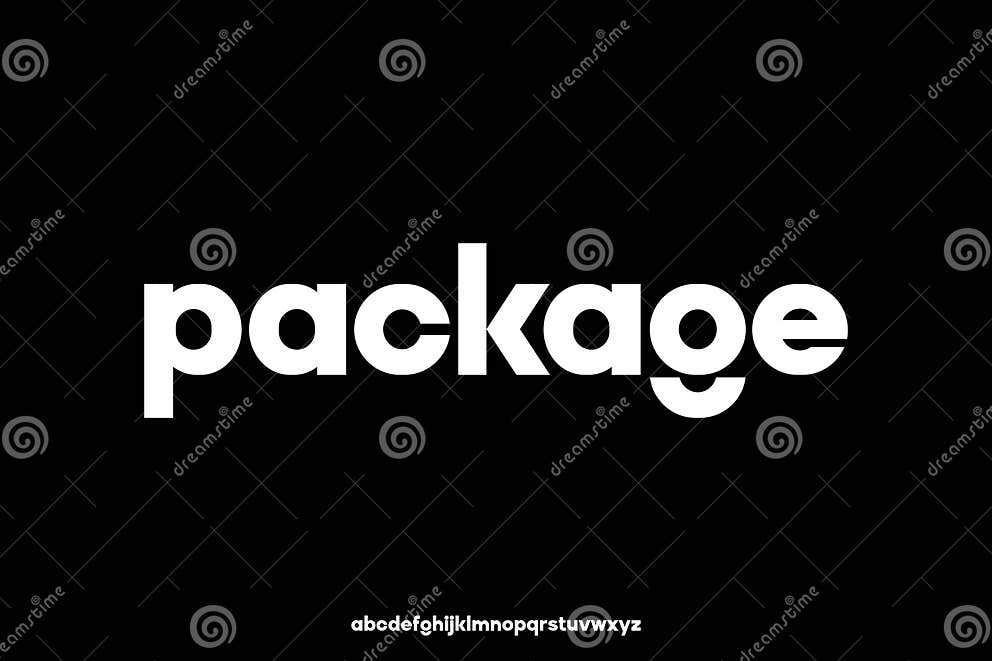 Modern Bold Lowercase Alphabet Display Font Vector Illustration Stock ...