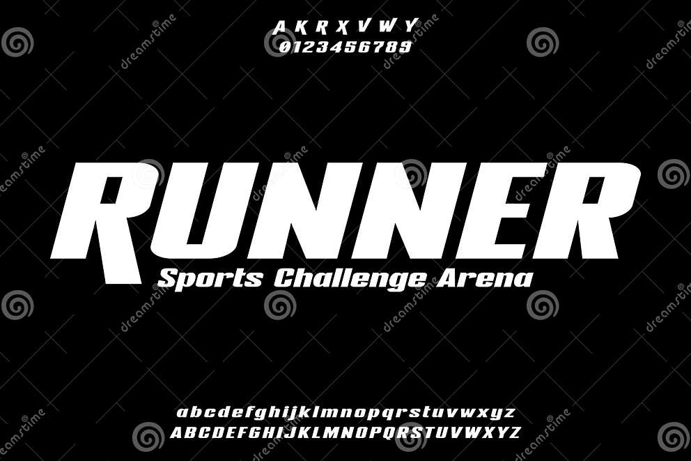 Modern Bold Slant Display Font Vector Illustration. Stock Vector ...