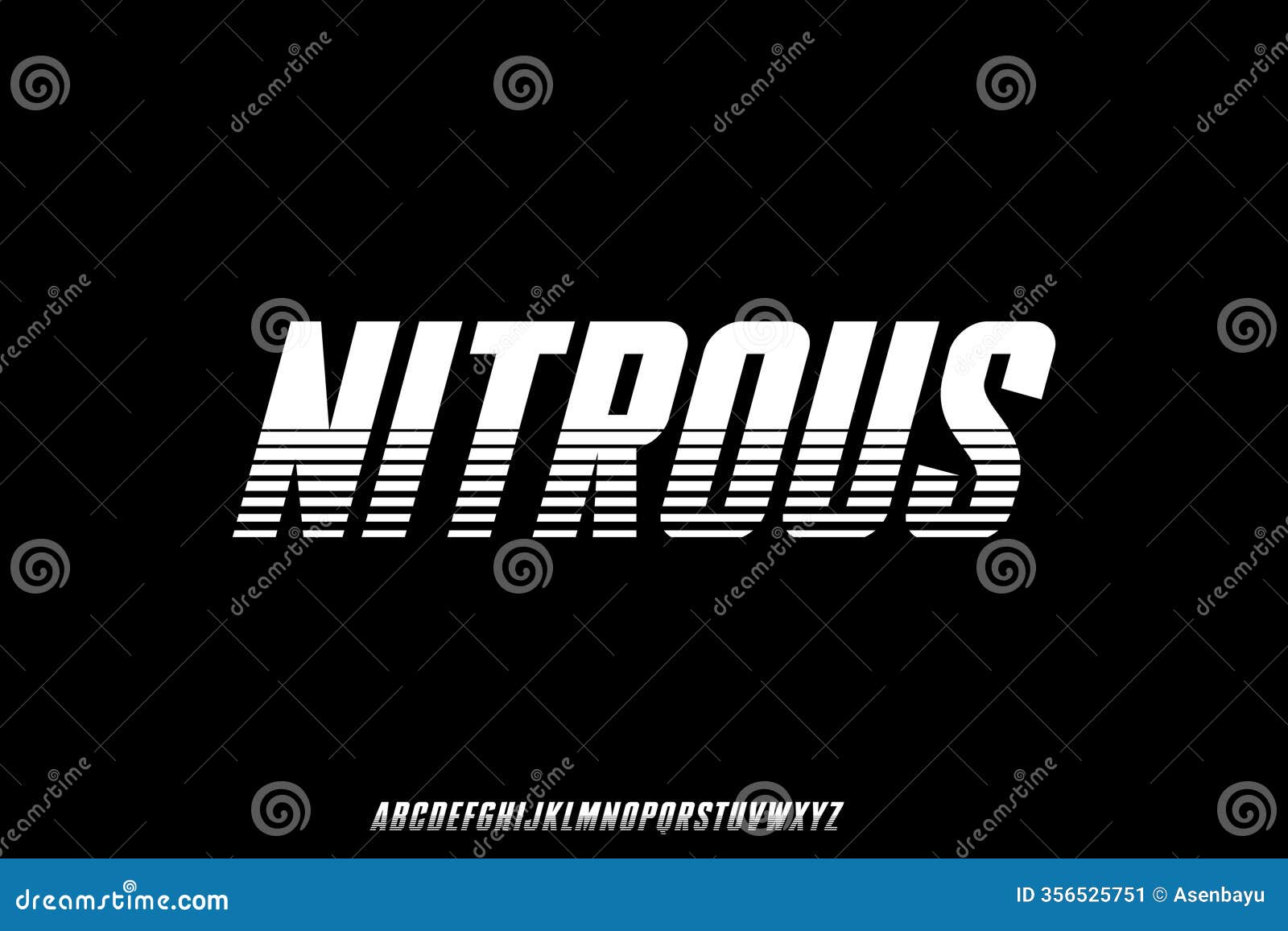 Modern Bold Slant Sans Serif Alphabet Display Font Vector With Stripes ...