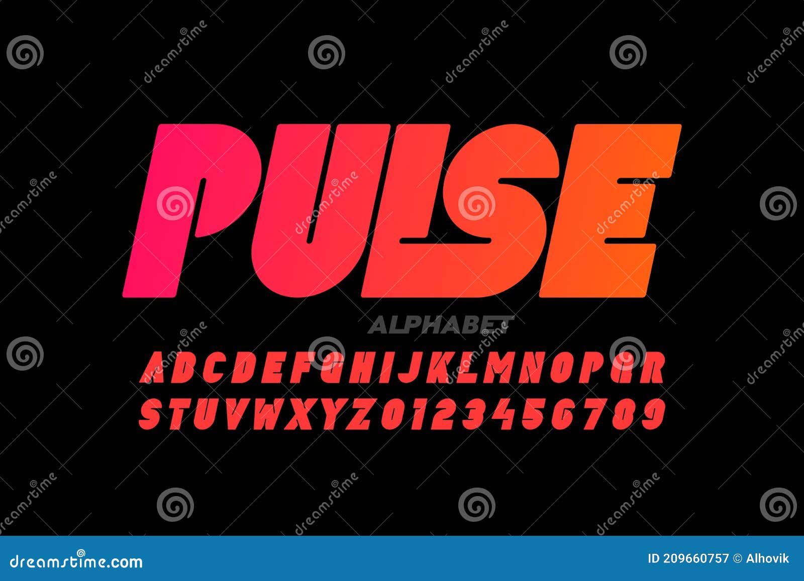Impulse Alphabet Font. 3D Effect Bright Letters, Numbers And ...