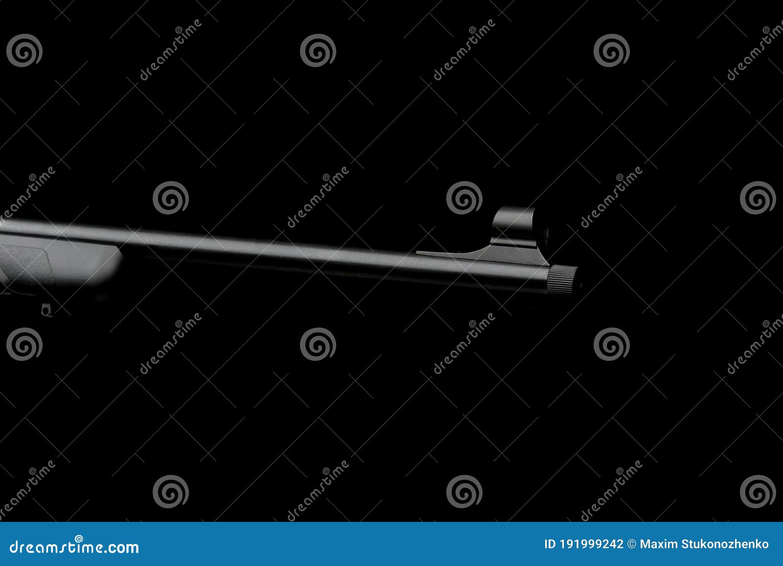 Modern Bolt Carbine Isolated On White Background. Hunting Rifle With ...