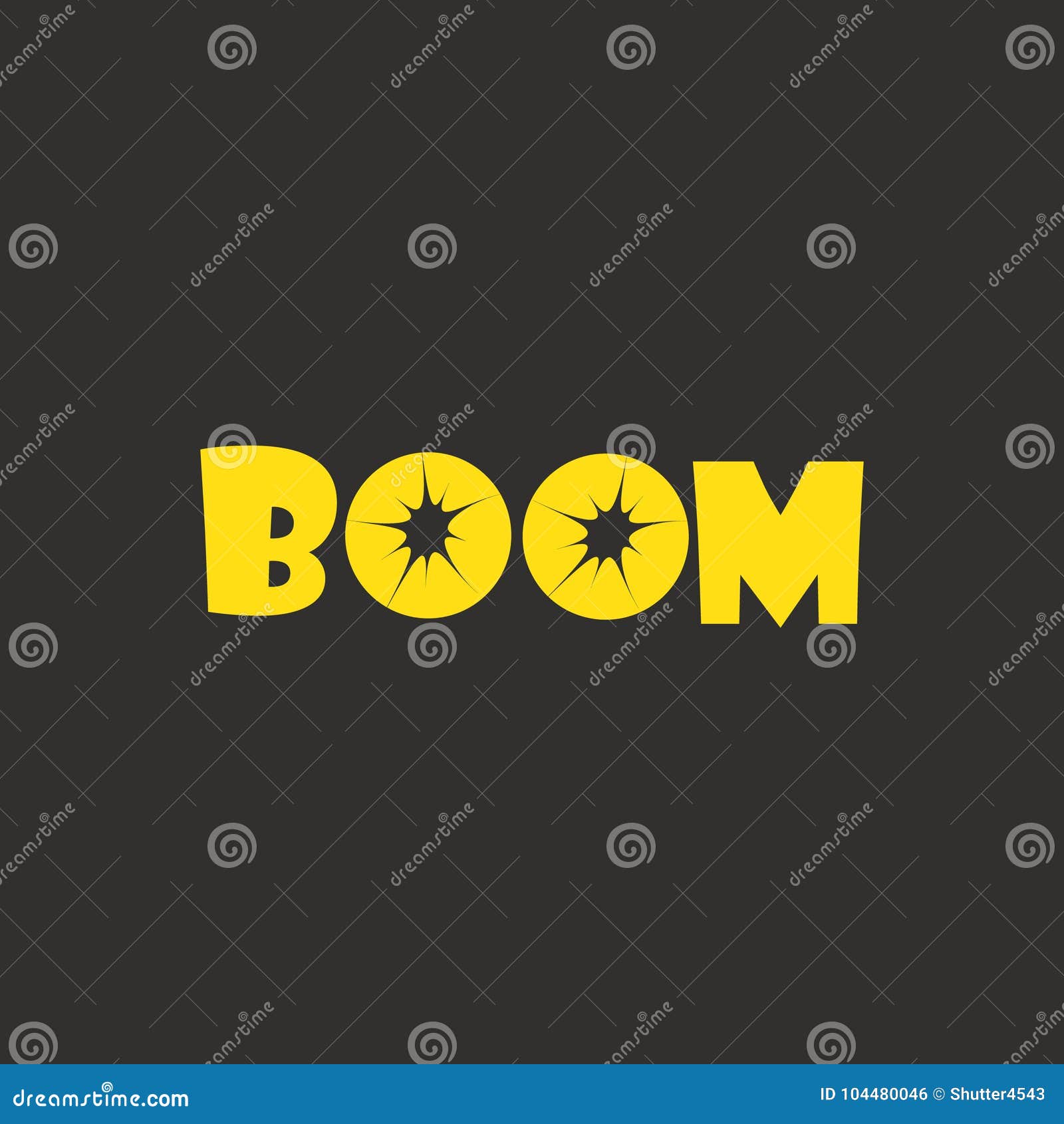 Modern Bomb Boom Explosion Logo Type Design Vector Stock Vector ...