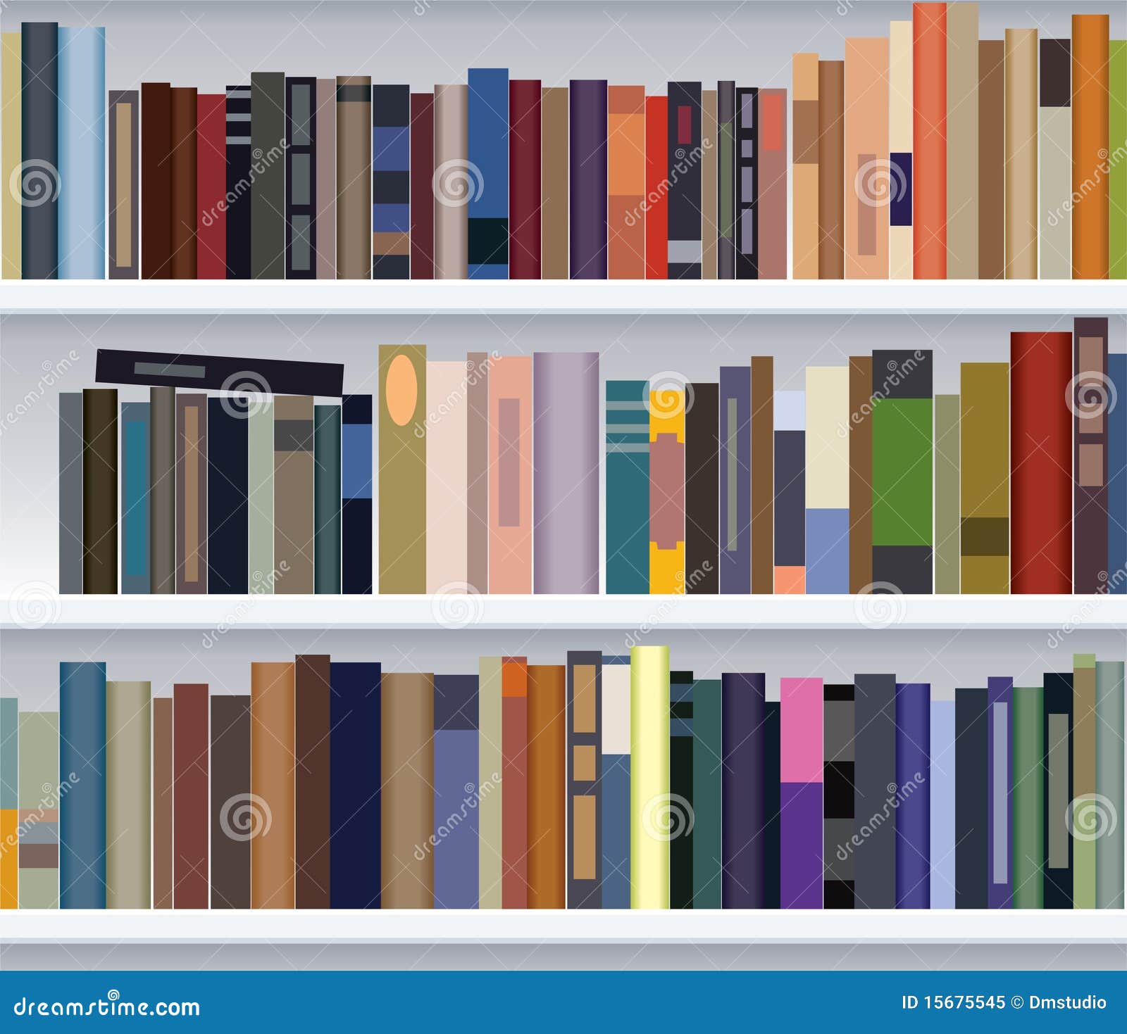Modern bookshelf stock vector. Illustration of black - 15675545