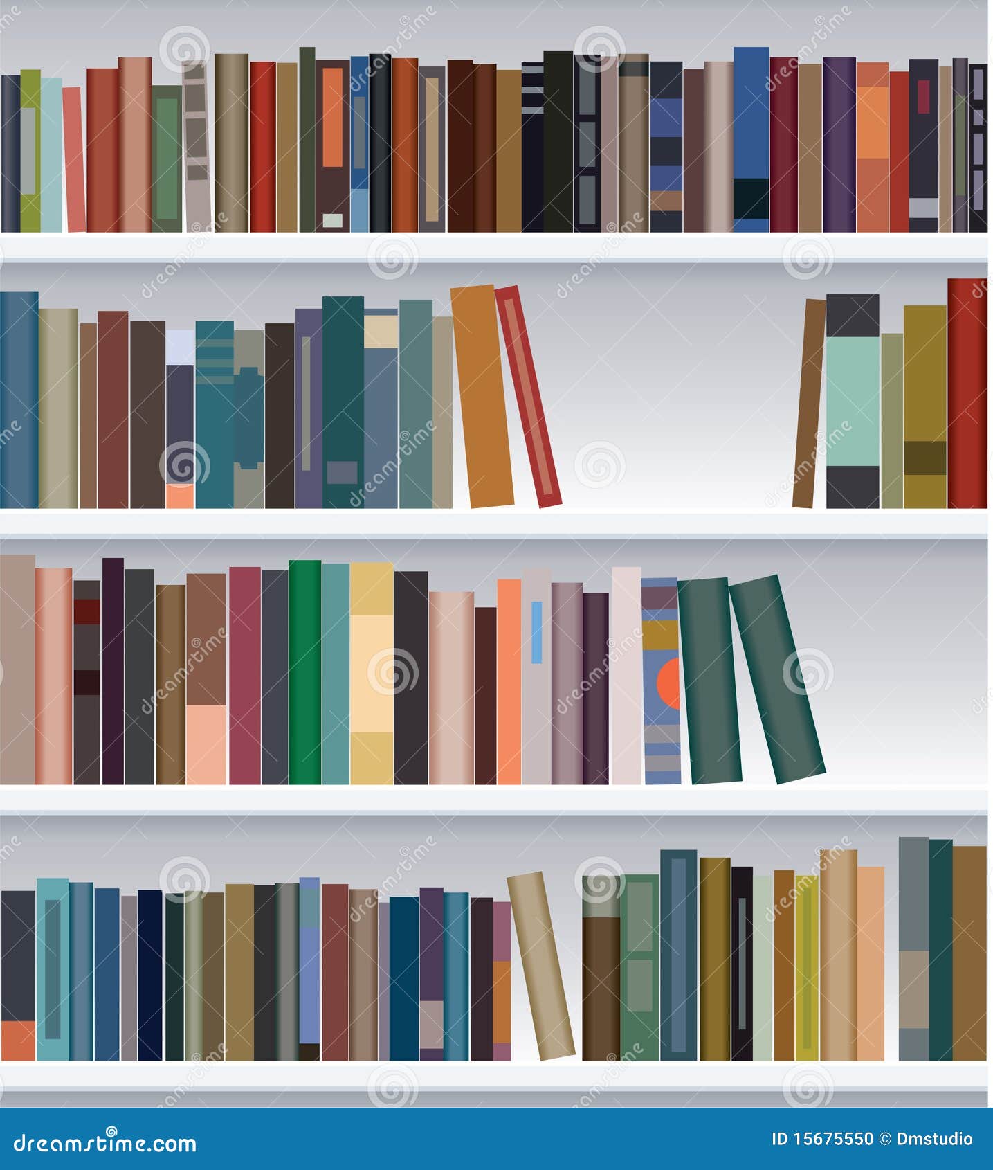 Modern bookshelf stock vector. Illustration of university - 15675550