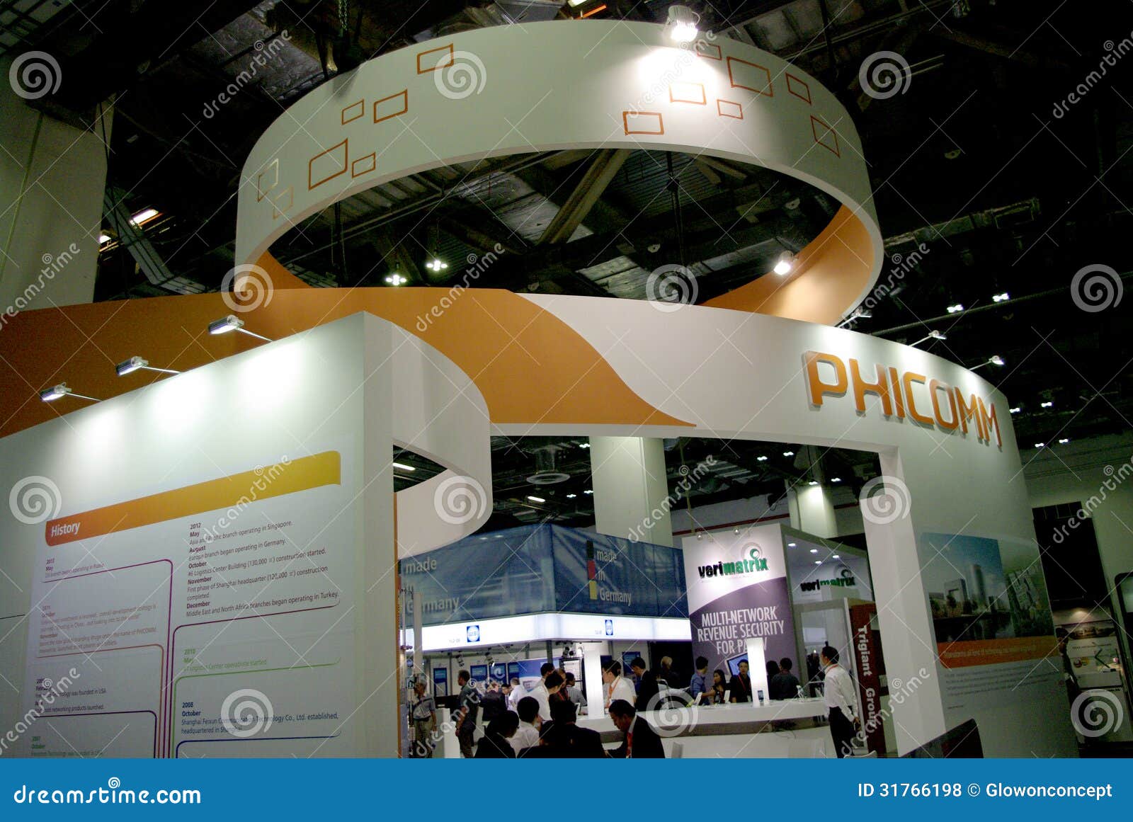 Modern booth design editorial stock photo. Image of company - 31766198