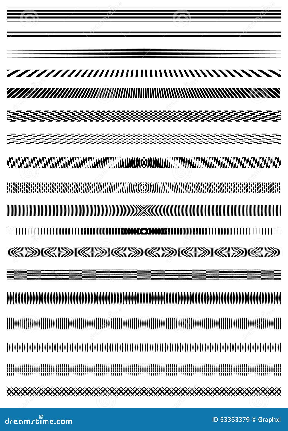 Modern borders stock vector. Illustration of stripe, monochrome - 53353379