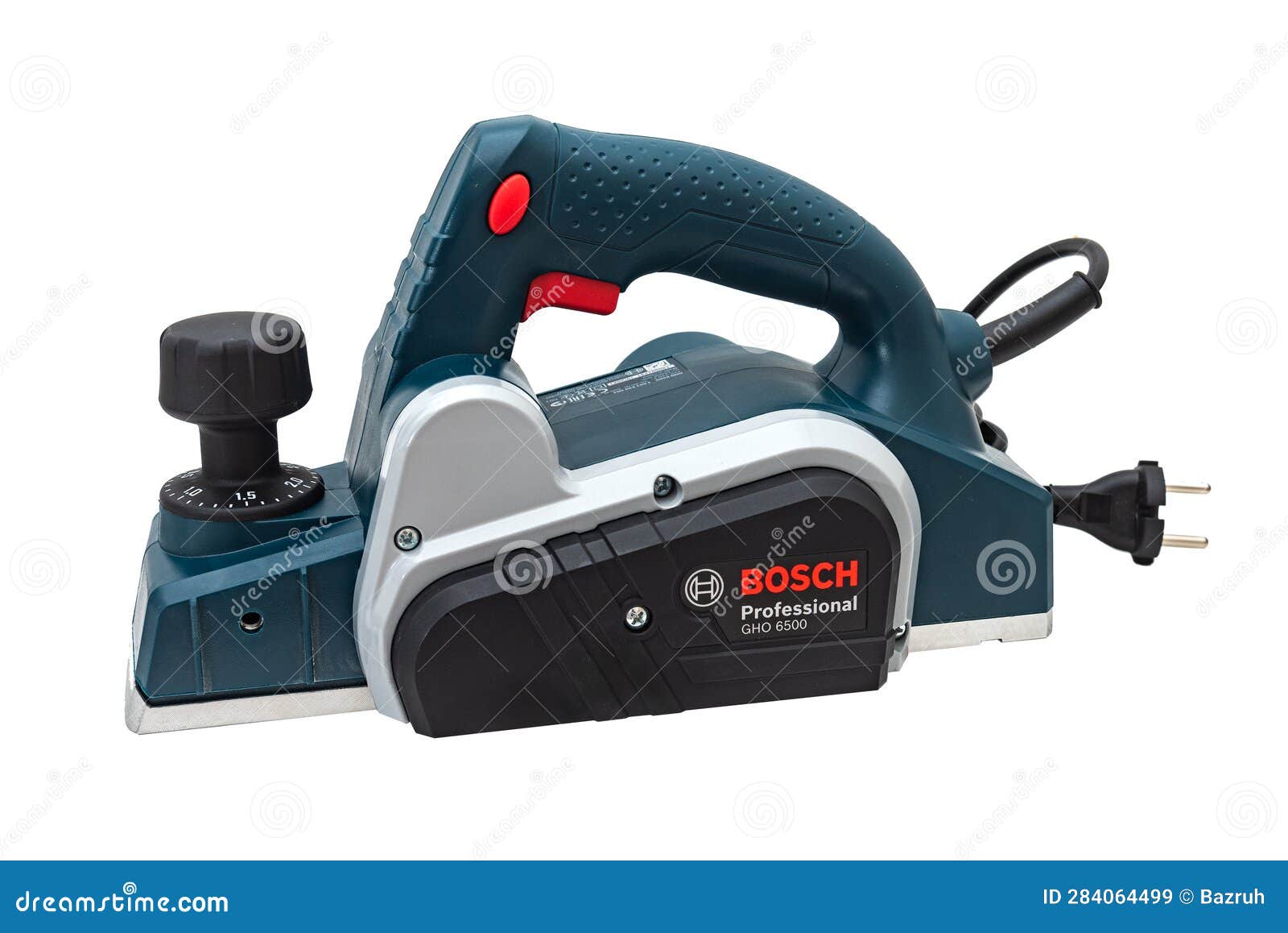 Modern Bosch Electric Planer Isolated on White, Professional Tools ...