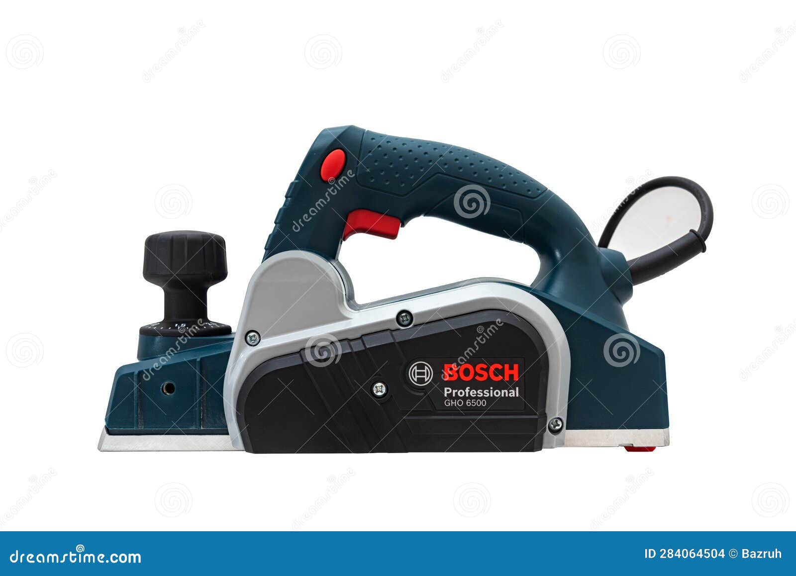 Modern Bosch Electric Planer Isolated on White, Professional Tools ...