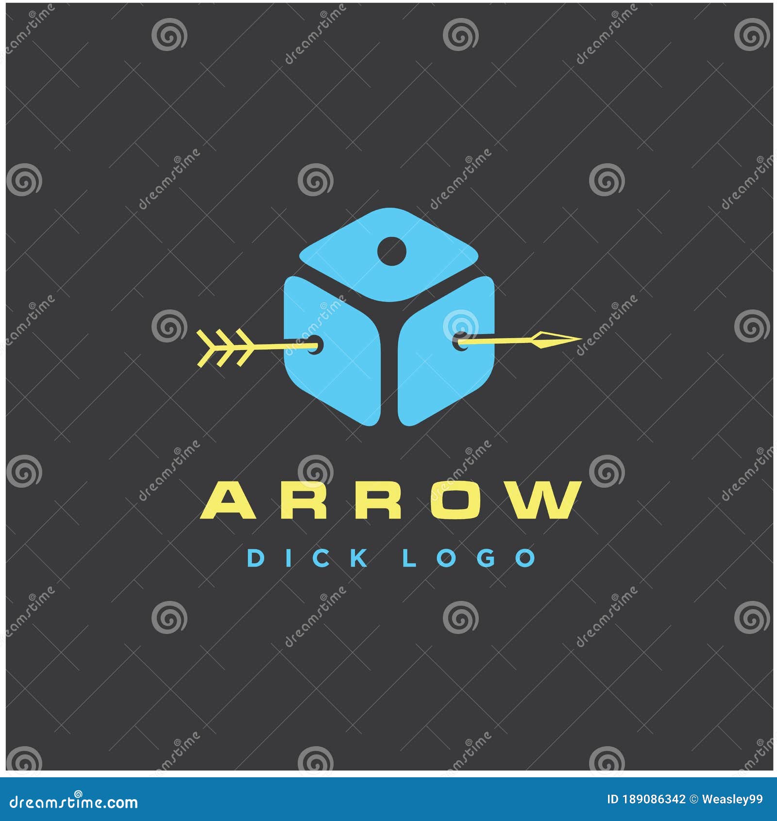 Modern Box / Dice with Arrow Logo Design Stock Vector - Illustration of ...